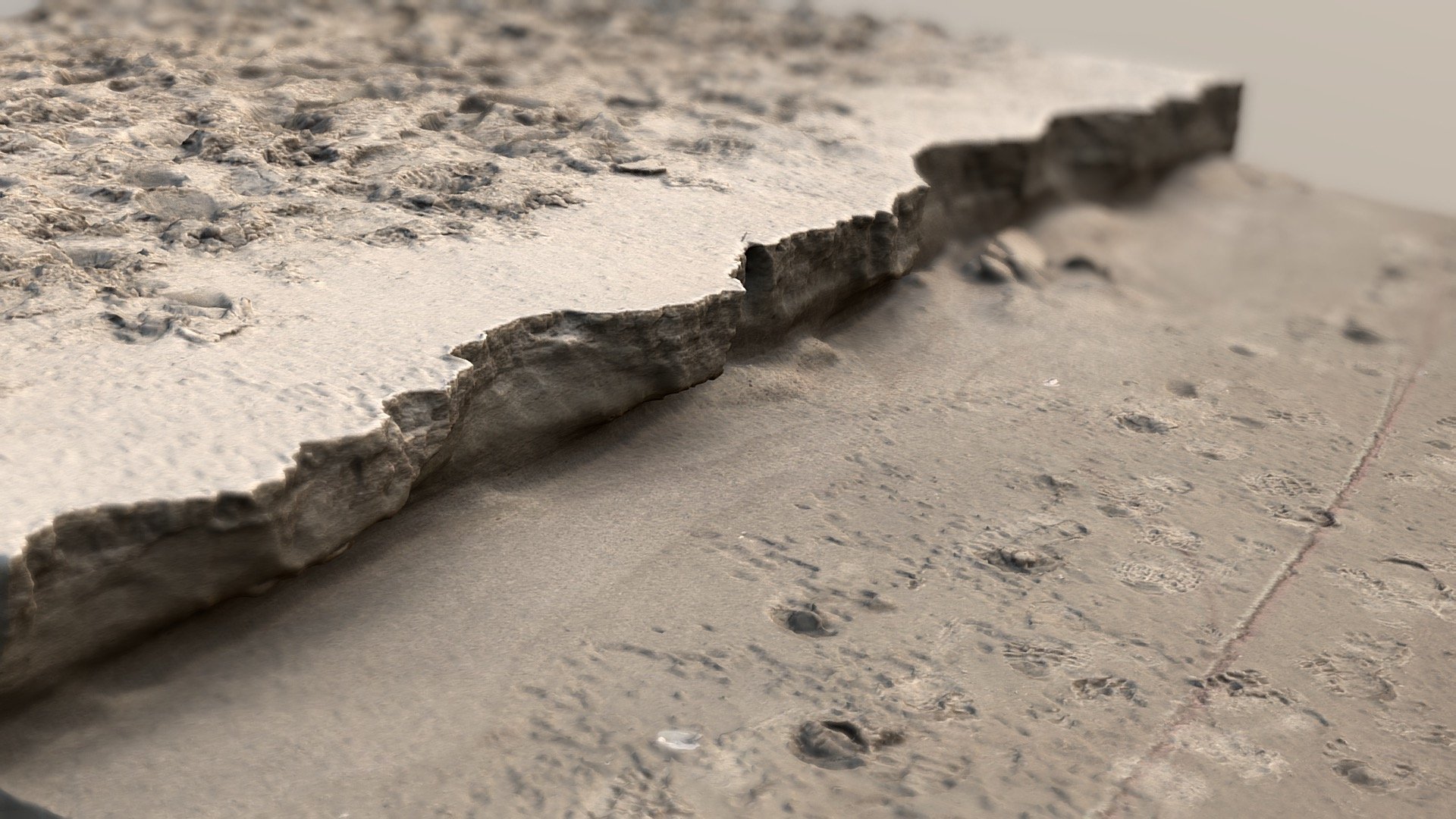 Eroded sand edge on Rügen beach / RealityScan - Download Free 3D model ...