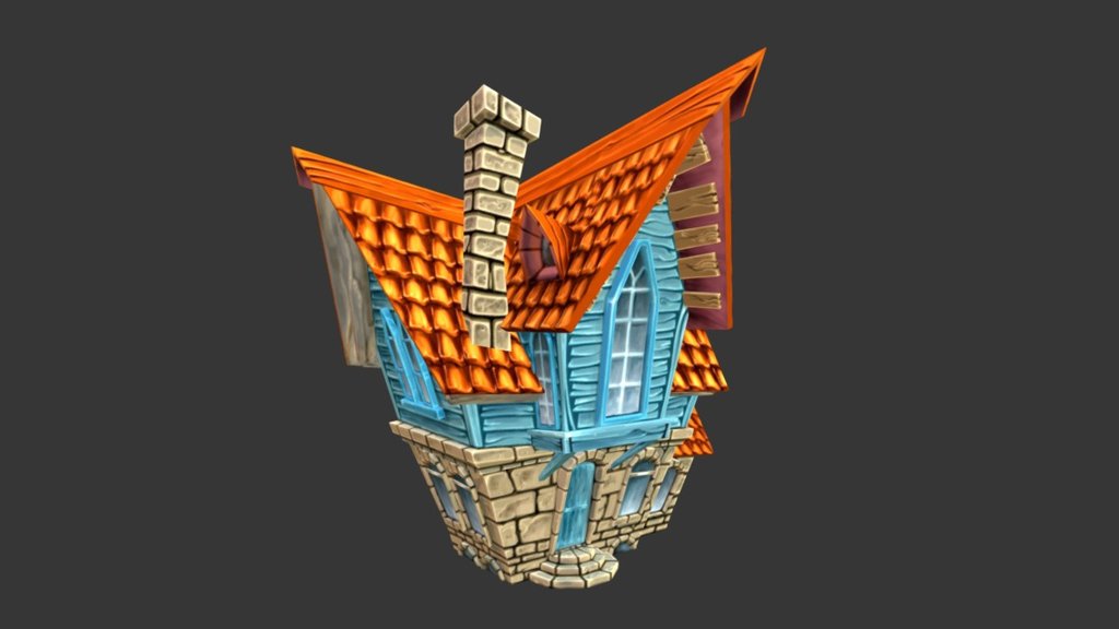 Low Poly House Funny - 3D model by LowlyPoly [f265d74] - Sketchfab
