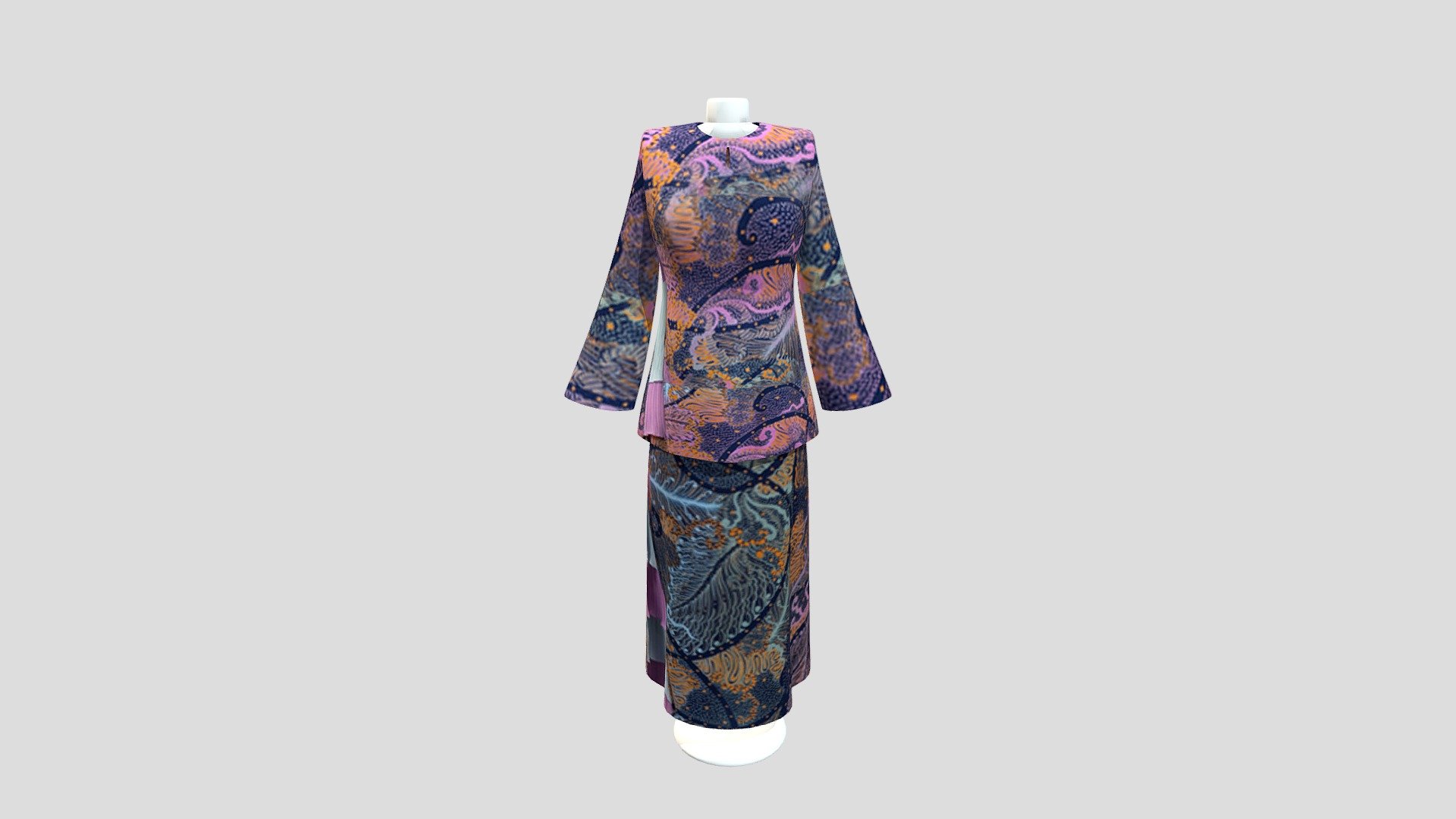 MINI KURUNG BATIK 2 - Download Free 3D model by eeelabvisual [f266f10 ...