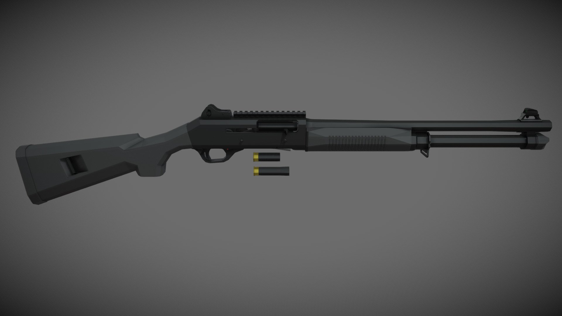 low-poly Benelli M4 - Download Free 3D model by D_U (@DU1701) [f266fb7 ...