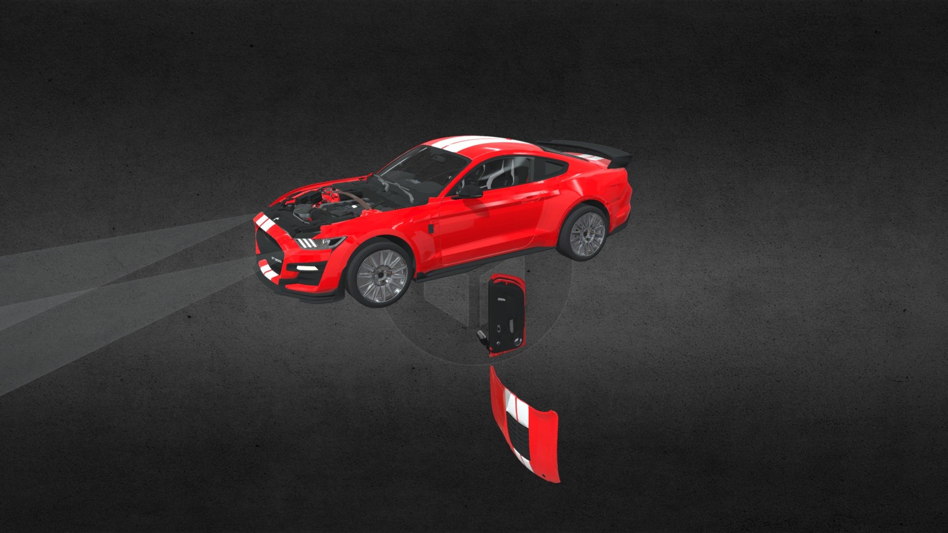 Ford Mustang Gt 500 With pro Rig FOR FREE! - Download Free 3D model by ...