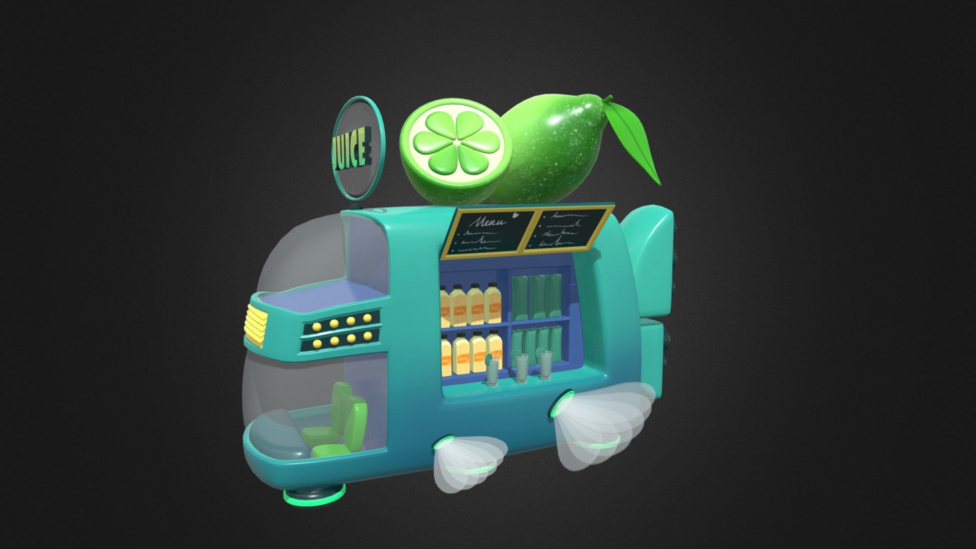 Asset - Cartoons - Fruit Juice Car - Buy Royalty Free 3D model by InCom ...