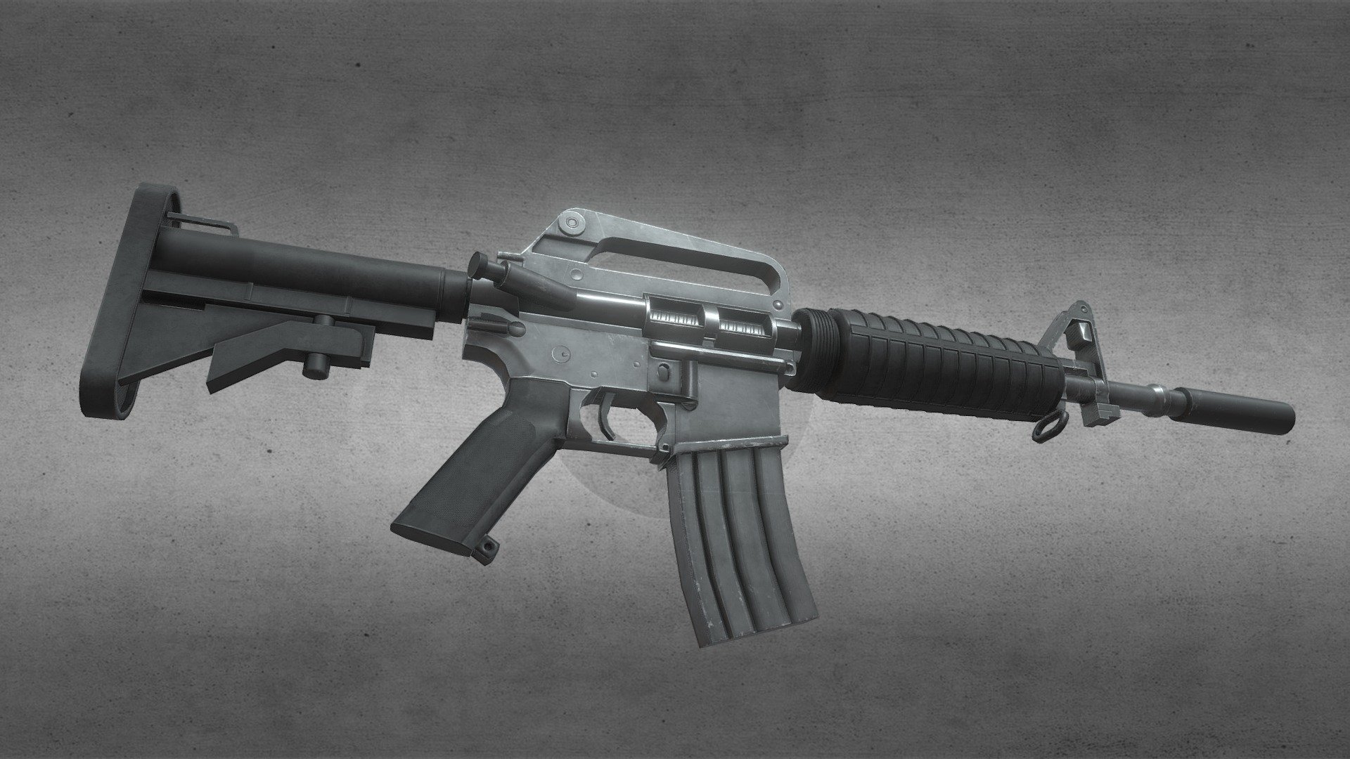 LOW POLY M16 ASSAULT RIFLE GAME ASSET - Download Free 3D model by ...