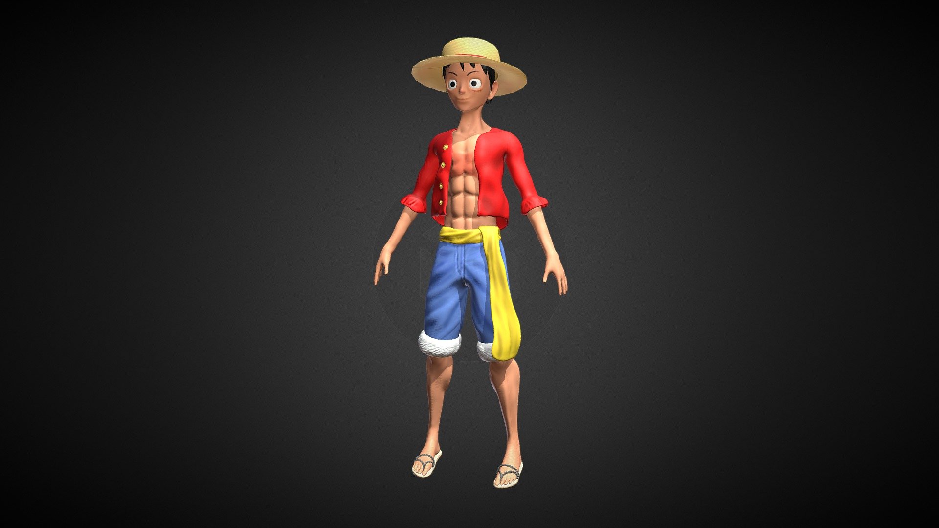 Monkey D. Luffy - 3D model by Der3k0 [f273d6e] - Sketchfab