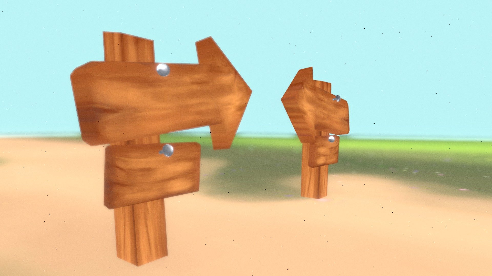 Directional Signs - 3D model by ANIO_Official [f274e52] - Sketchfab