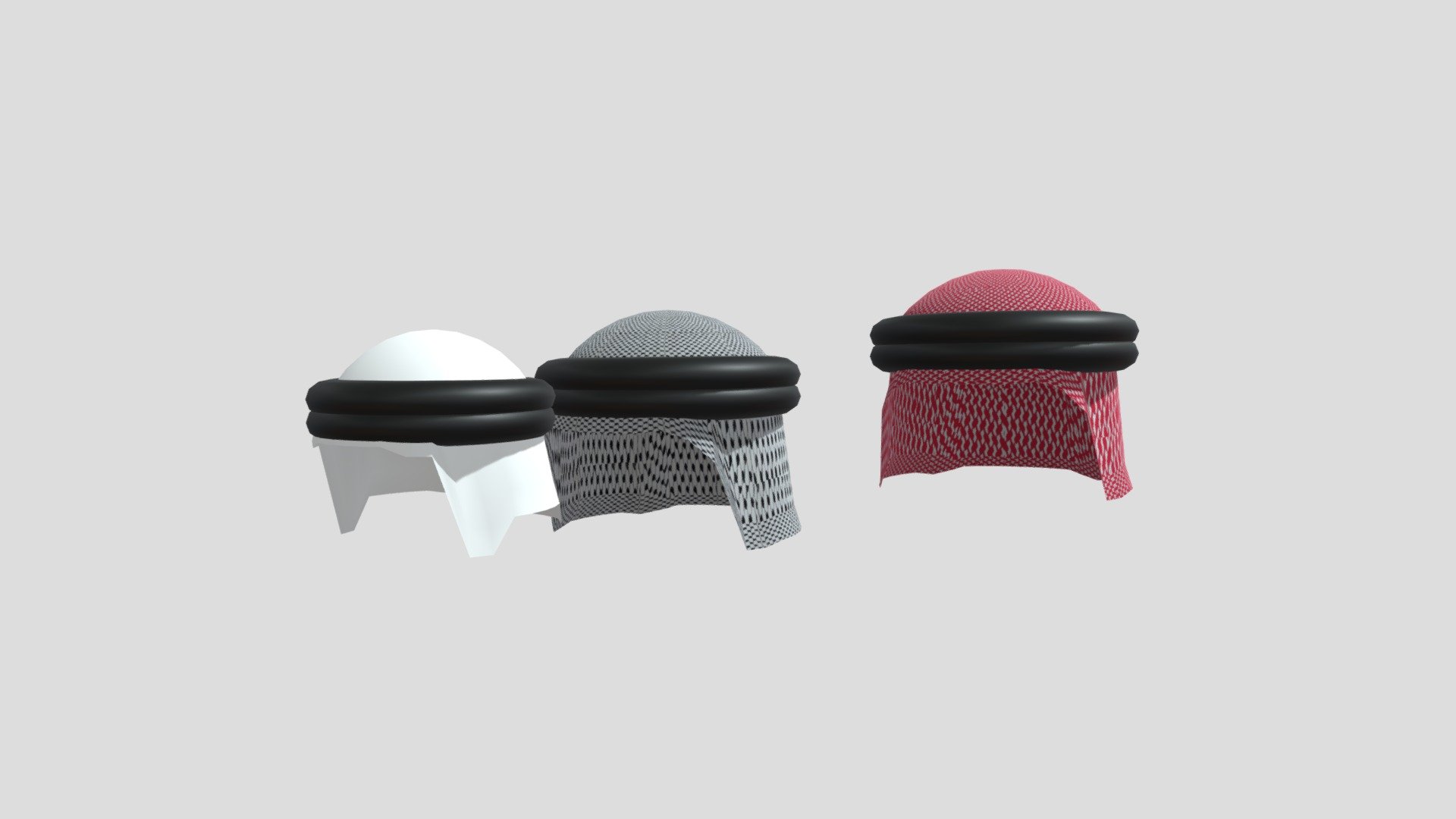 Keffiyeh's - Arab hats (Arabic Culture) - Download Free 3D model by ...