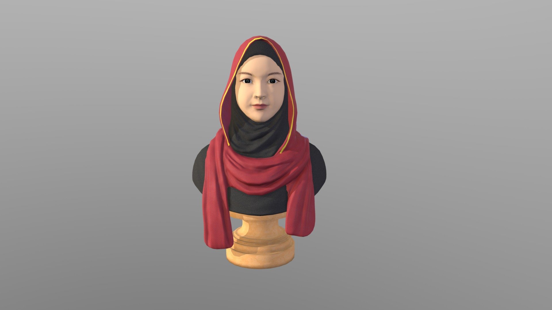 Hijab girl - 3D model by safinee [f27d196] - Sketchfab