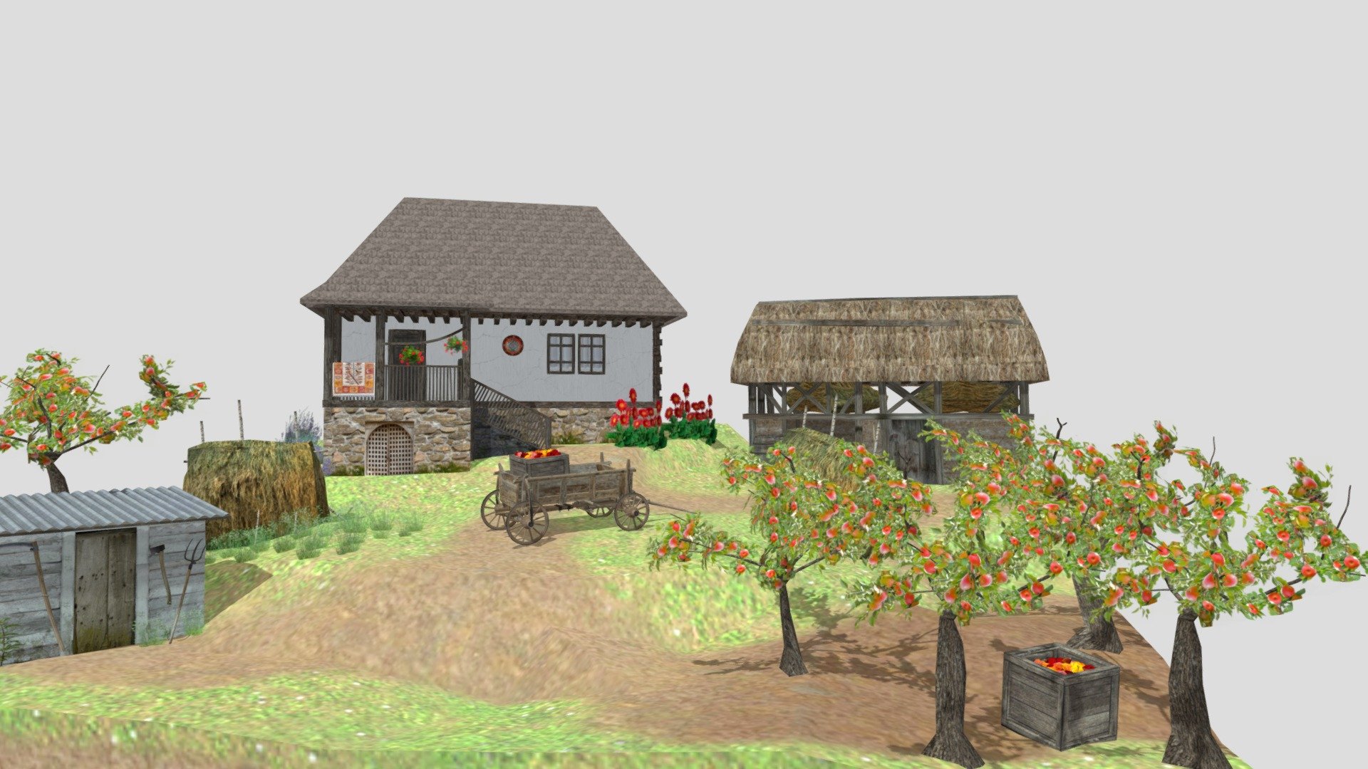 DAE Diorama Retake - Small Farm - 3D model by AndreeaGULIMAN [f2854b4 ...