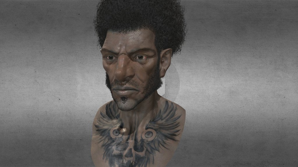 Afro Head - 3D model by Samuel Compain (@SamuelCompain) [f287ce7 ...