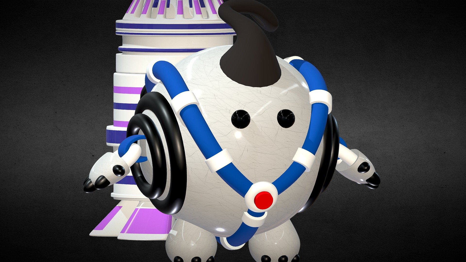 Cute rocket character - Download Free 3D model by Jam_xb (@Jam.xb ...