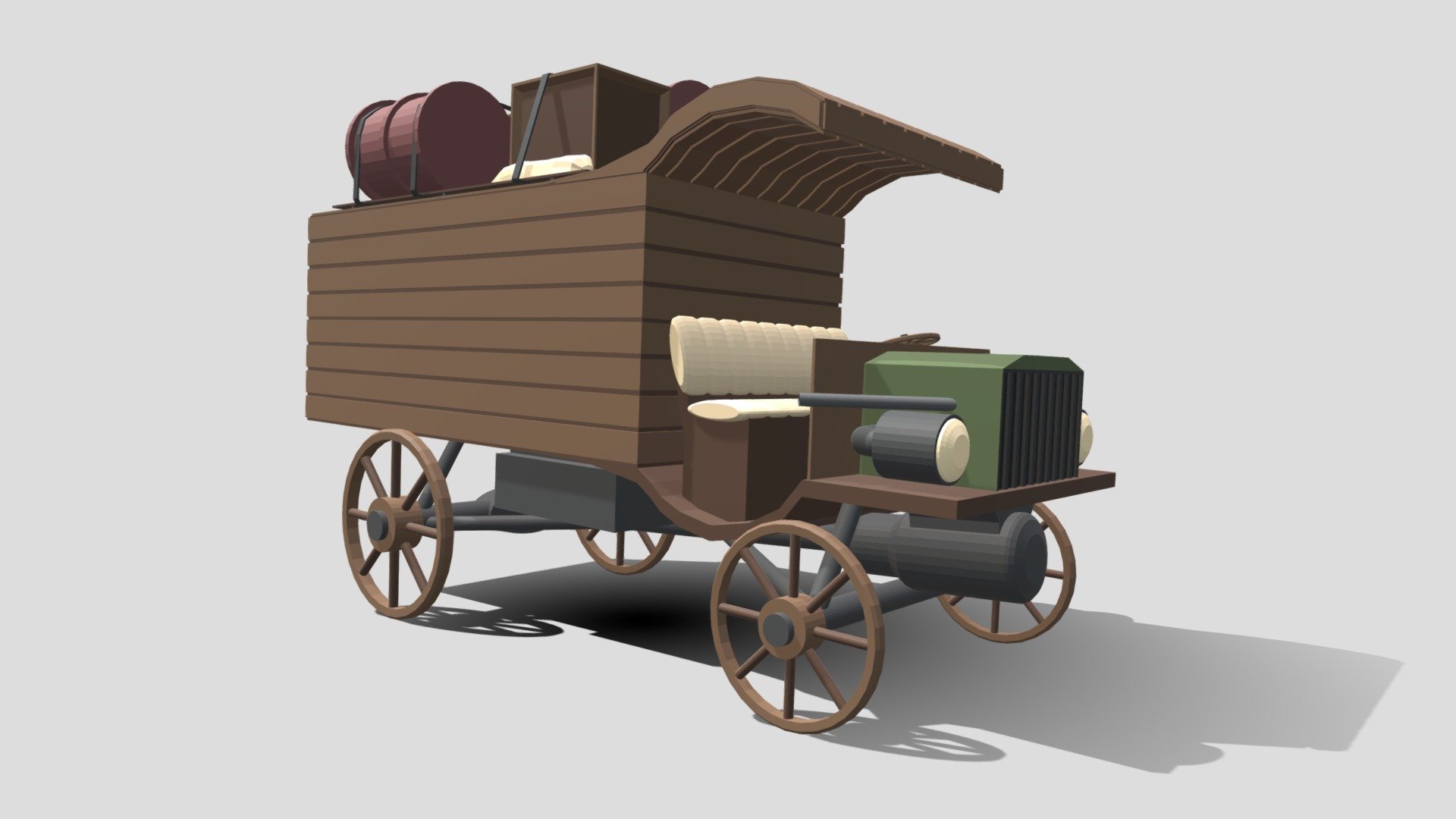 Old Western Style Scrap Truck - Download Free 3D model by ...