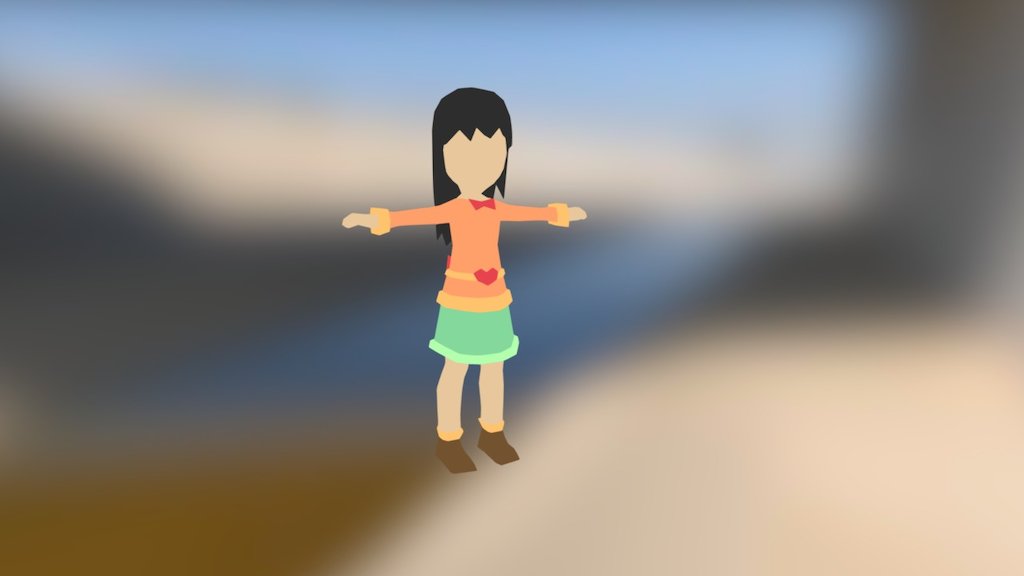 Low poly running girl model. - Download Free 3D model by Creative Mango ...