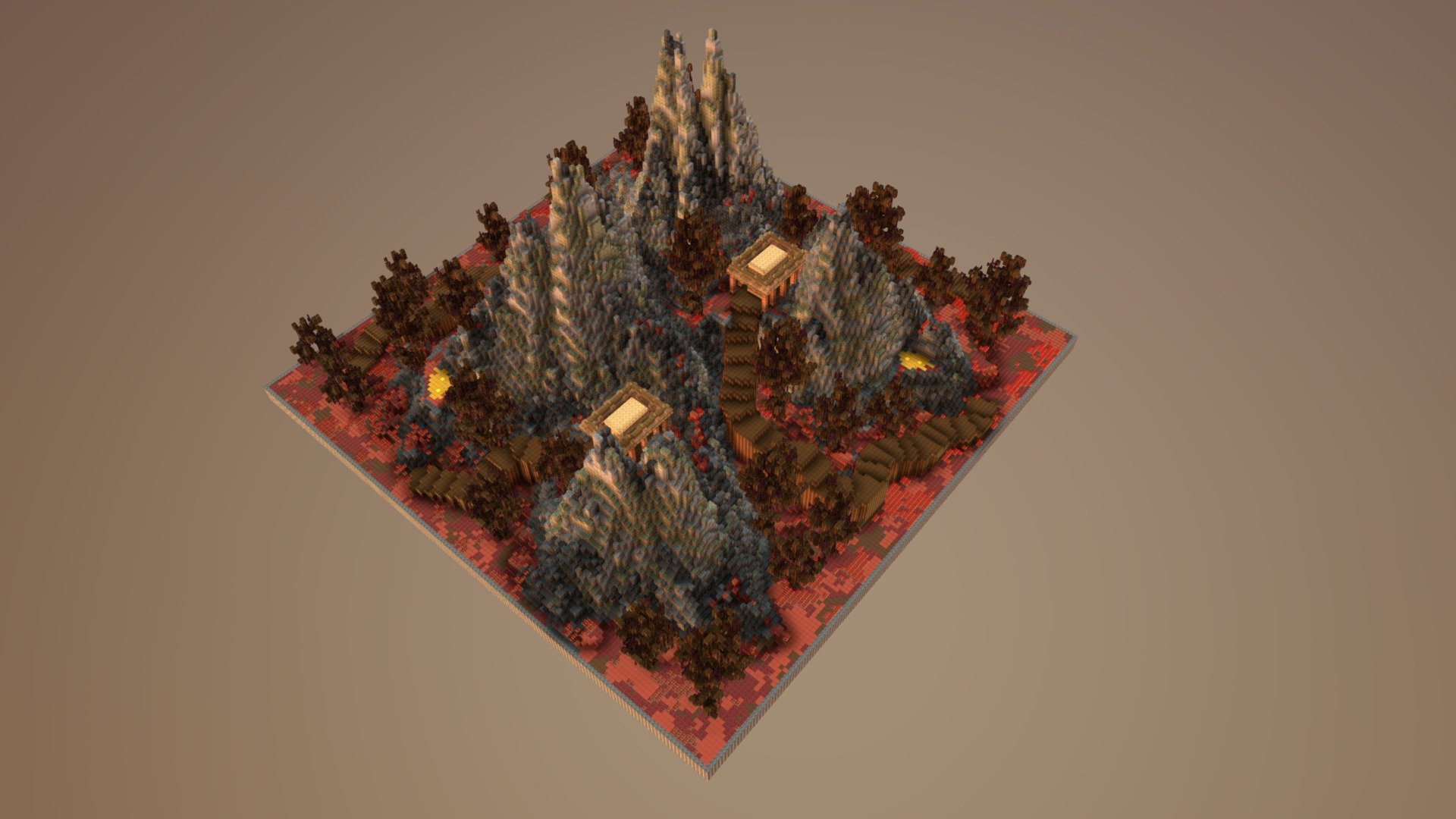 Glowstone Mountain - Download Free 3D model by NaydrusS (@KoraProjects ...