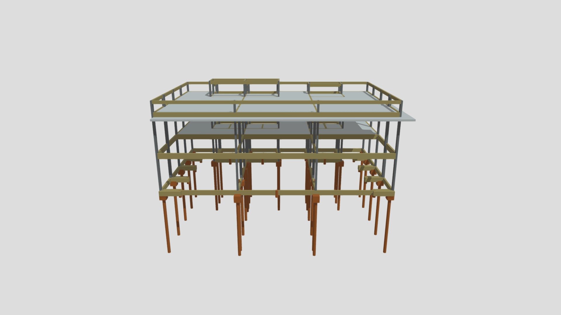Projeto Estrutural de salas comerciais A-S - 3D model by Rodolpho ...