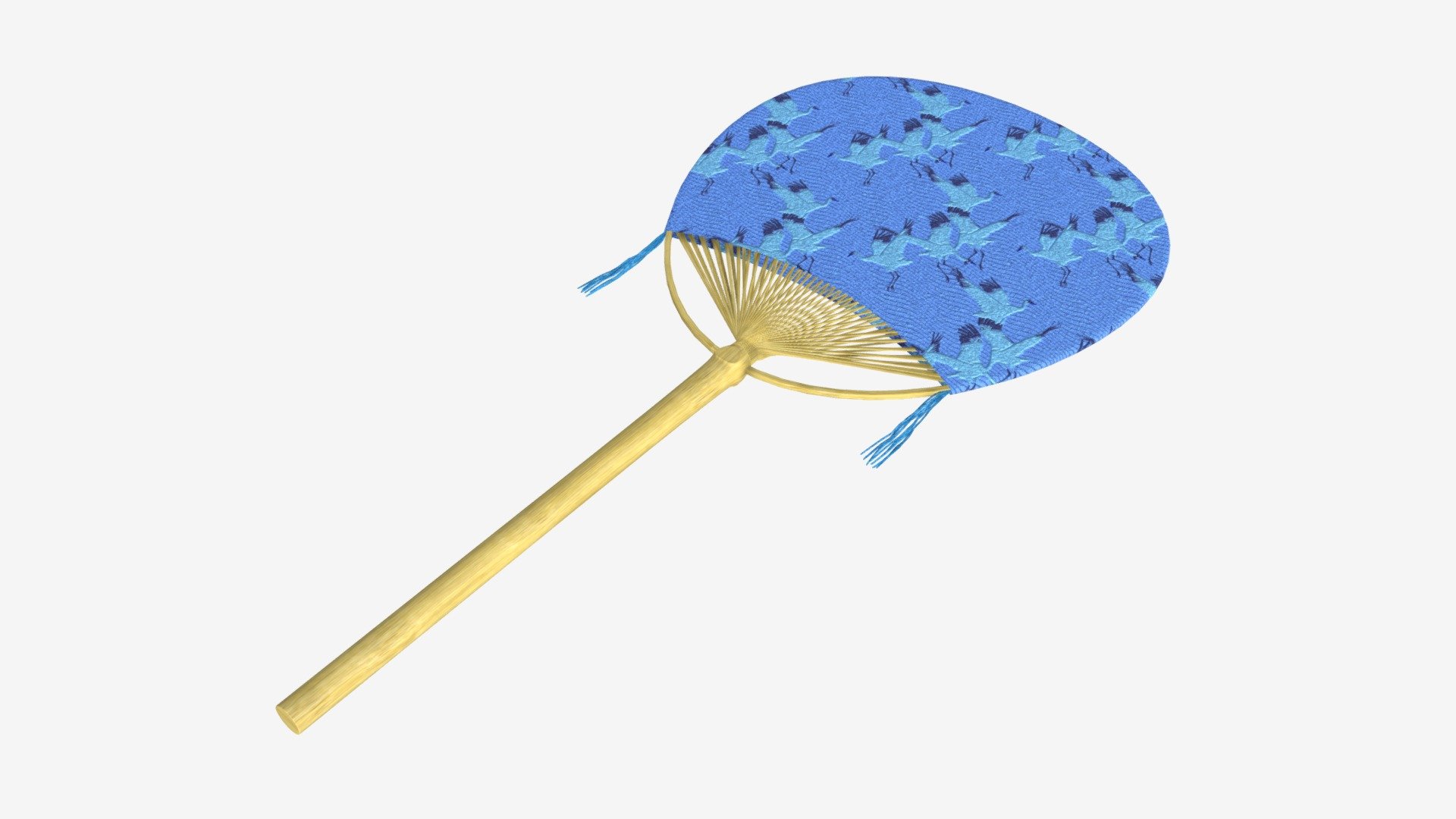 Japanese Uchiwa Hand Fan 01 - Buy Royalty Free 3D model by HQ3DMOD ...