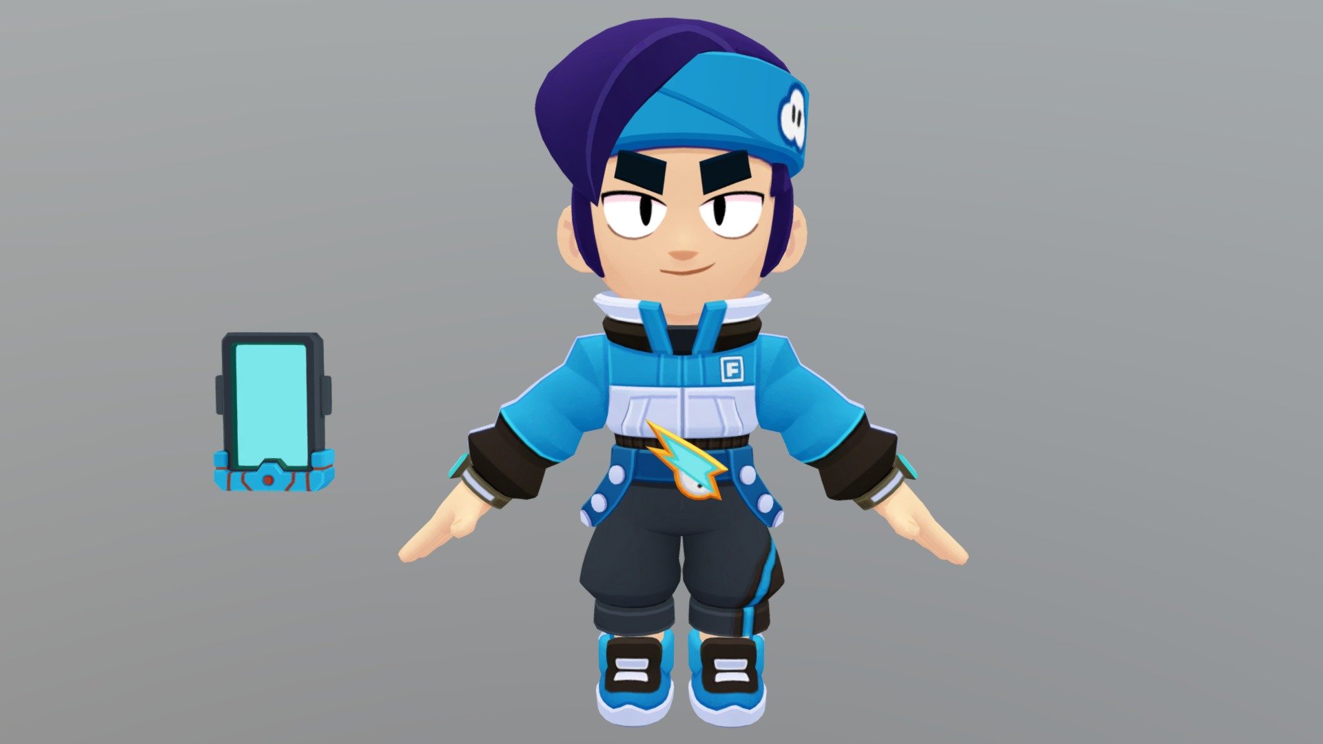 The Fans' Fang T-Pose Brawl Stars 3d model - Download Free 3D model by ...