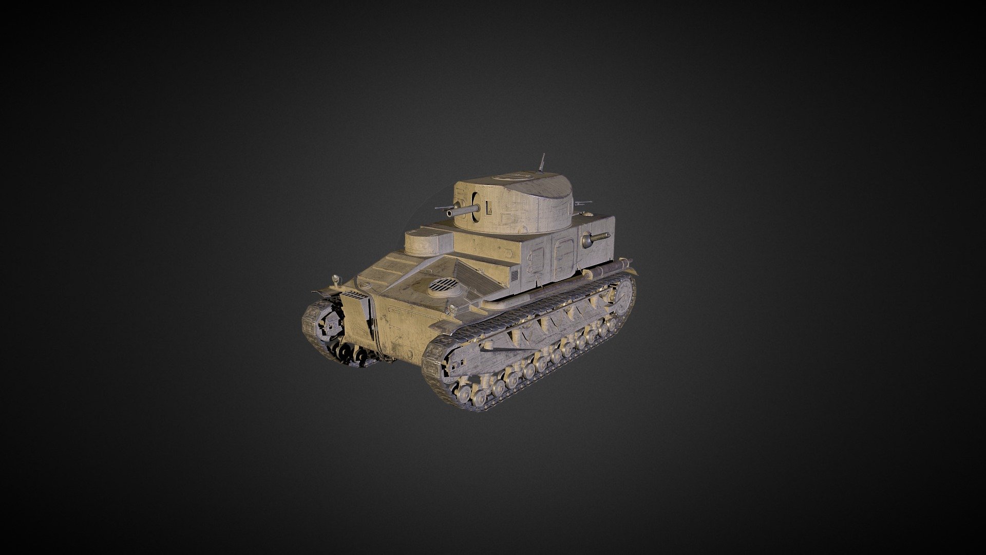 Vickers Medium Mk. I - 3D model by Degit22 [f29dfc9] - Sketchfab