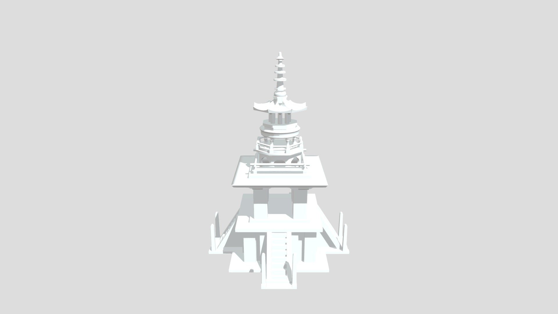 Asian buddhism Temple low poly - 3D model by beyond3d [f29eb48] - Sketchfab