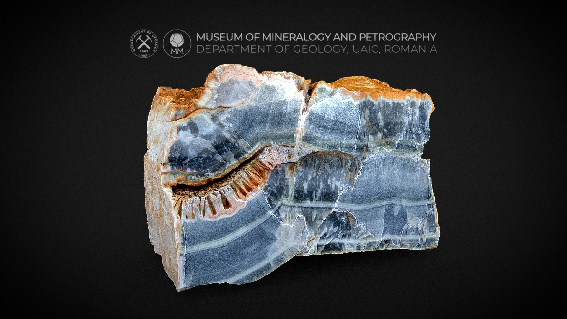 Banded Aragonite from Corund (Romania) - 3D model by Museum of ...