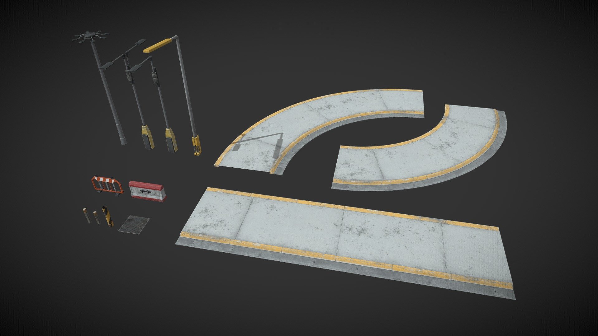 SCIFI Street Assets - Buy Royalty Free 3D model by carlcapu9 [f2a17ca ...