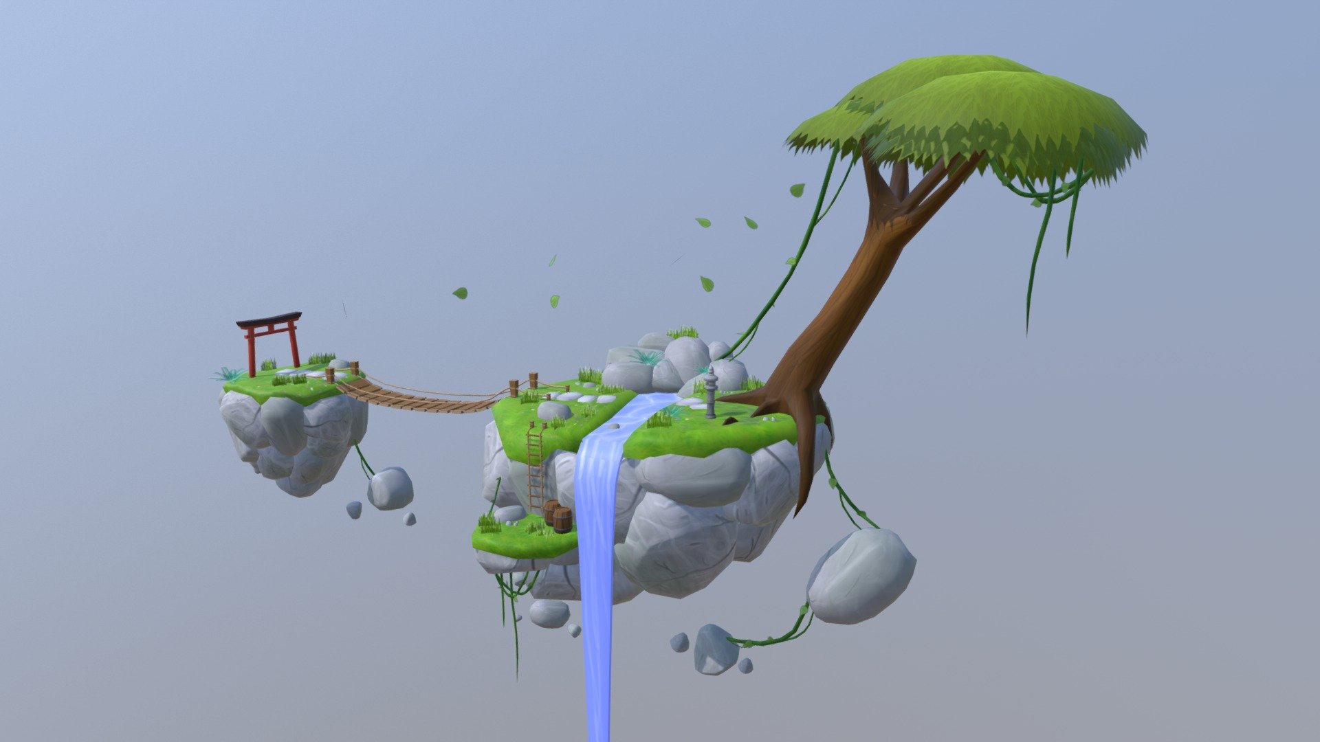 Floating Garden - 3D model by CaspervdLaar [f2a526c] - Sketchfab