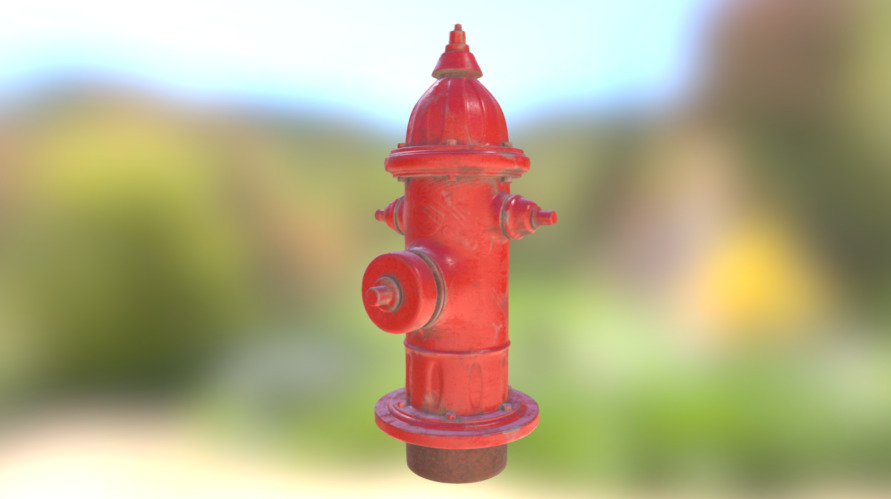 Fire hydrant_test - 3D model by okidzuki [f2a6ce2] - Sketchfab