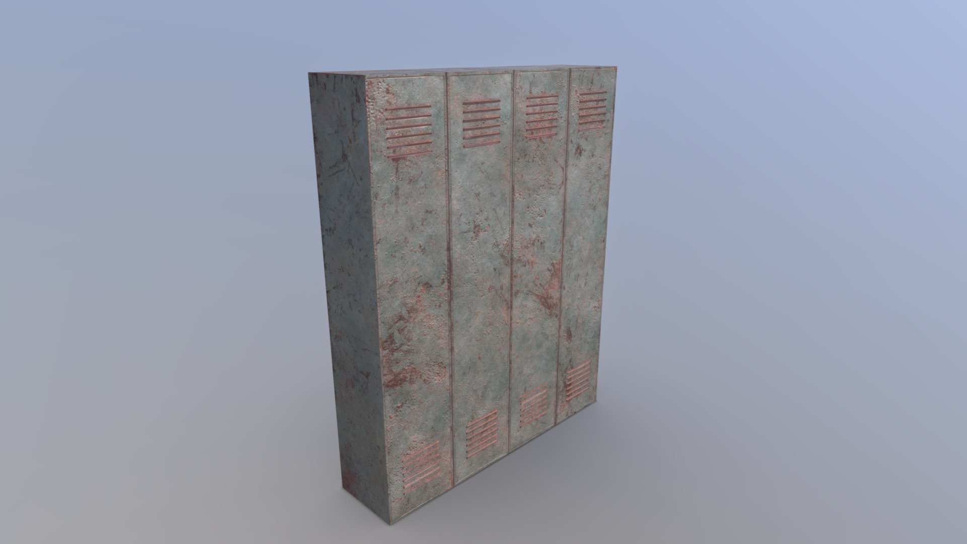 Metal Painted Rusty Wardrobe Lockers - 3D model by Ottto3d (@Otton3ds ...