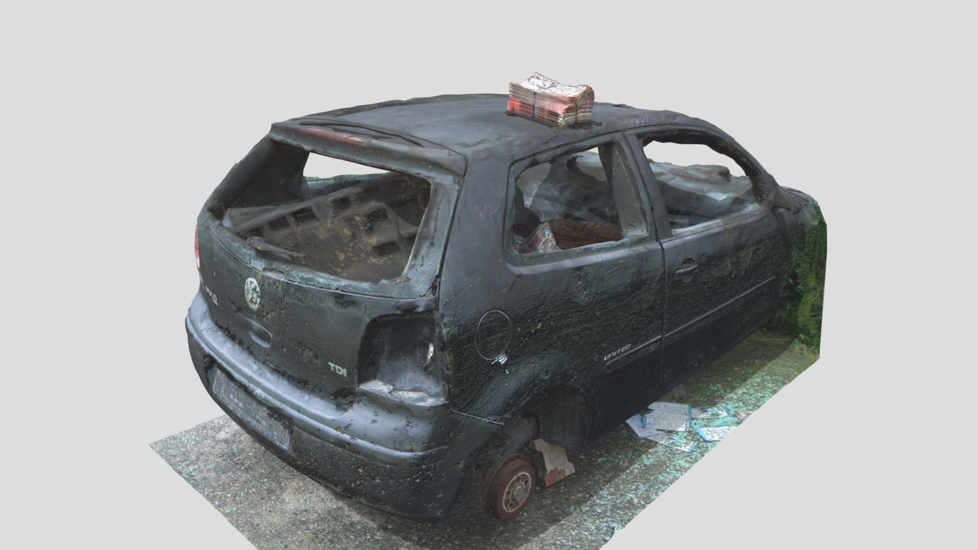 Abandoned car - Download Free 3D model by 3Dji [f2a8e91] - Sketchfab