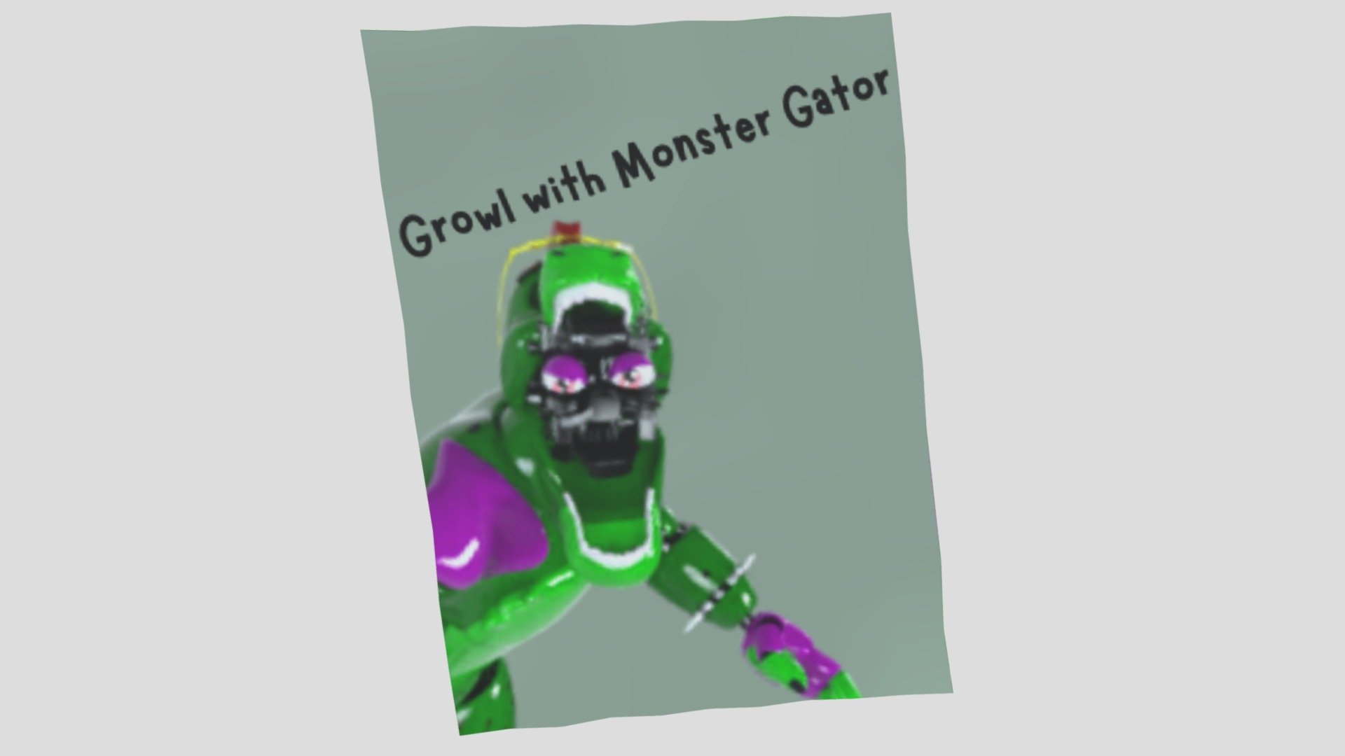 Growl with Monster Gator poster - Download Free 3D model by ...