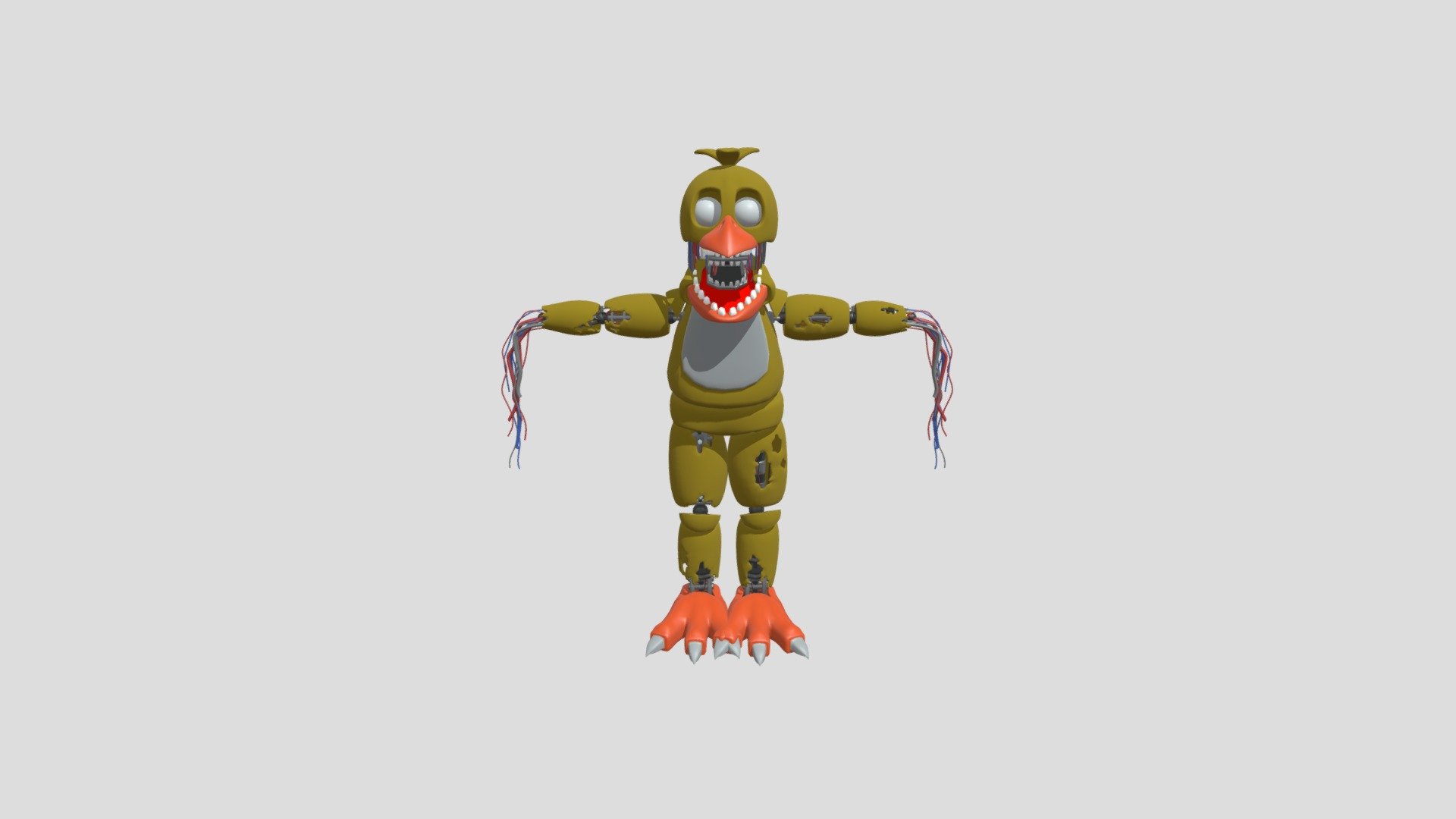 Withered Chica The Chicken - Download Free 3D model by KozlovIII ...