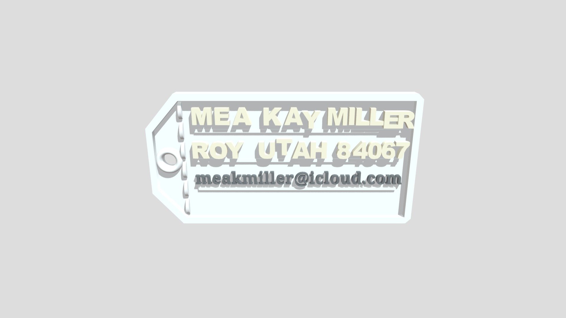 Luggage Tag - Download Free 3D model by Unicorn Mea (@meam) [f2ac5fa ...