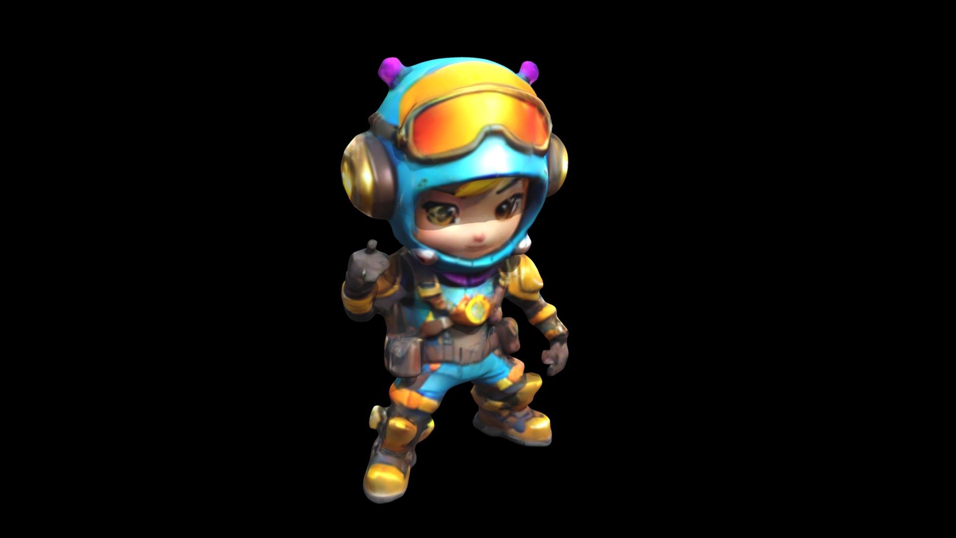 Blasting Off The Protagonist, a Female Anime Sty - Download Free 3D ...