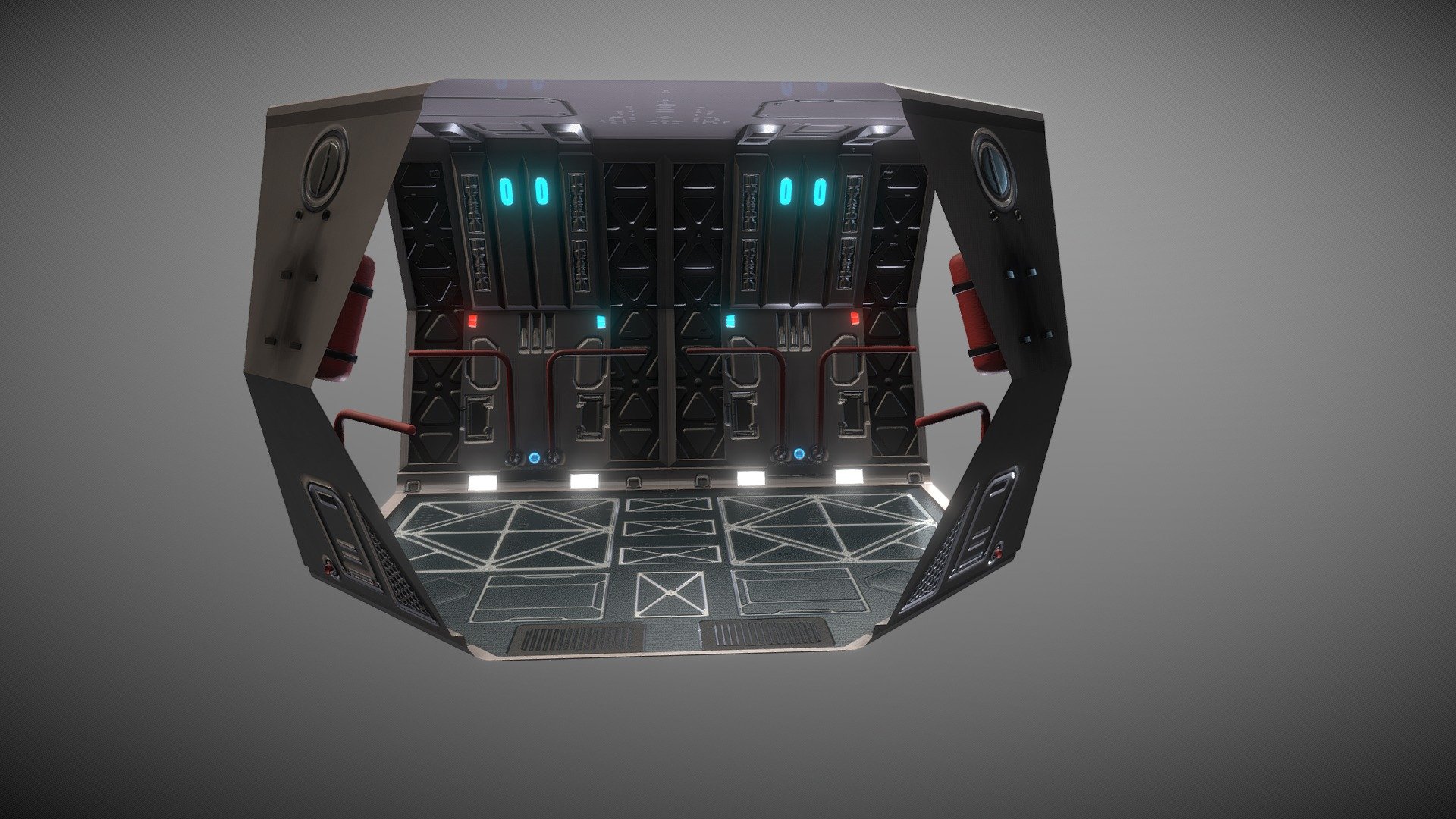 Sci-Fi Corridor Junction - 3D model by JackJohn2942 [f2b21f8] - Sketchfab