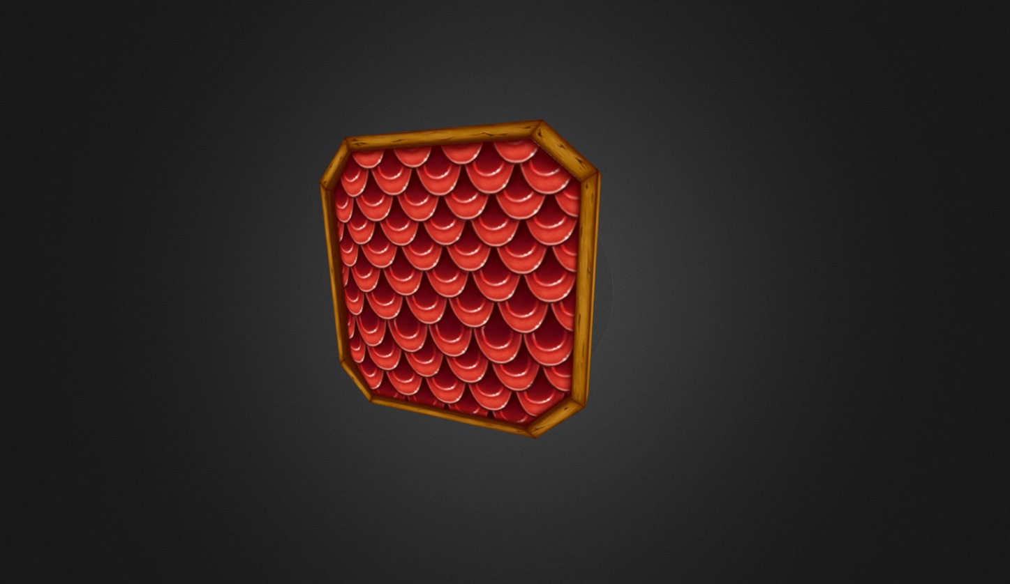 LowPoly HandPainted Scale Shield - 3D model by ankoarti [f2b2a8c ...