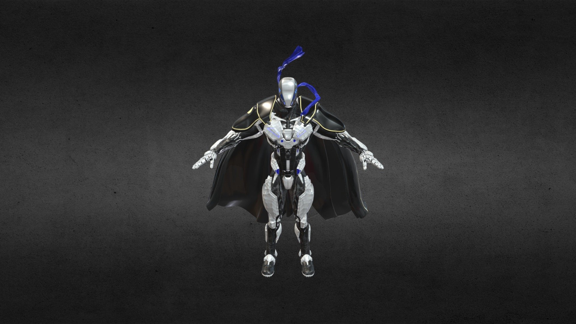 Sci-Fi Caped Robot - 3D model by REDU3DTeam [f2b3243] - Sketchfab