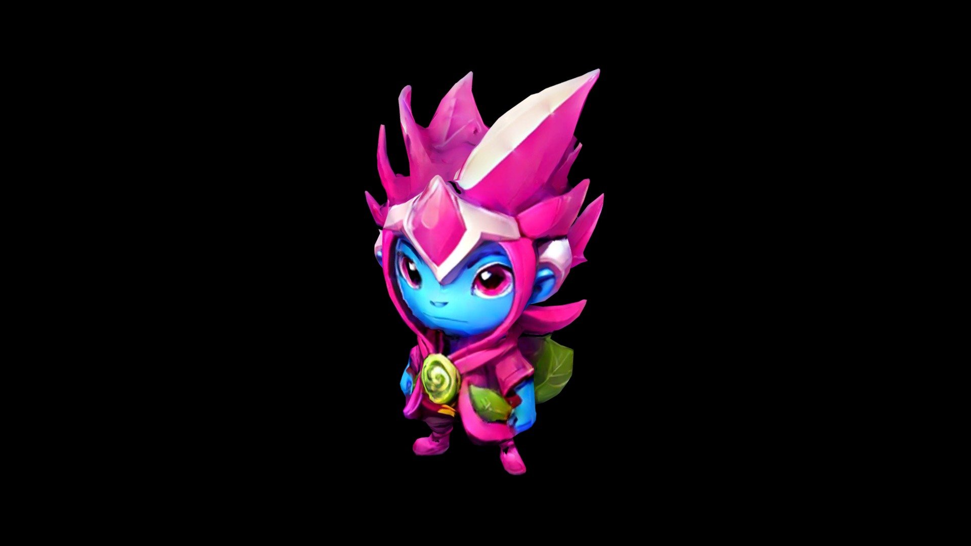 A character with blue skin, pink hair, and pink - Download Free 3D ...