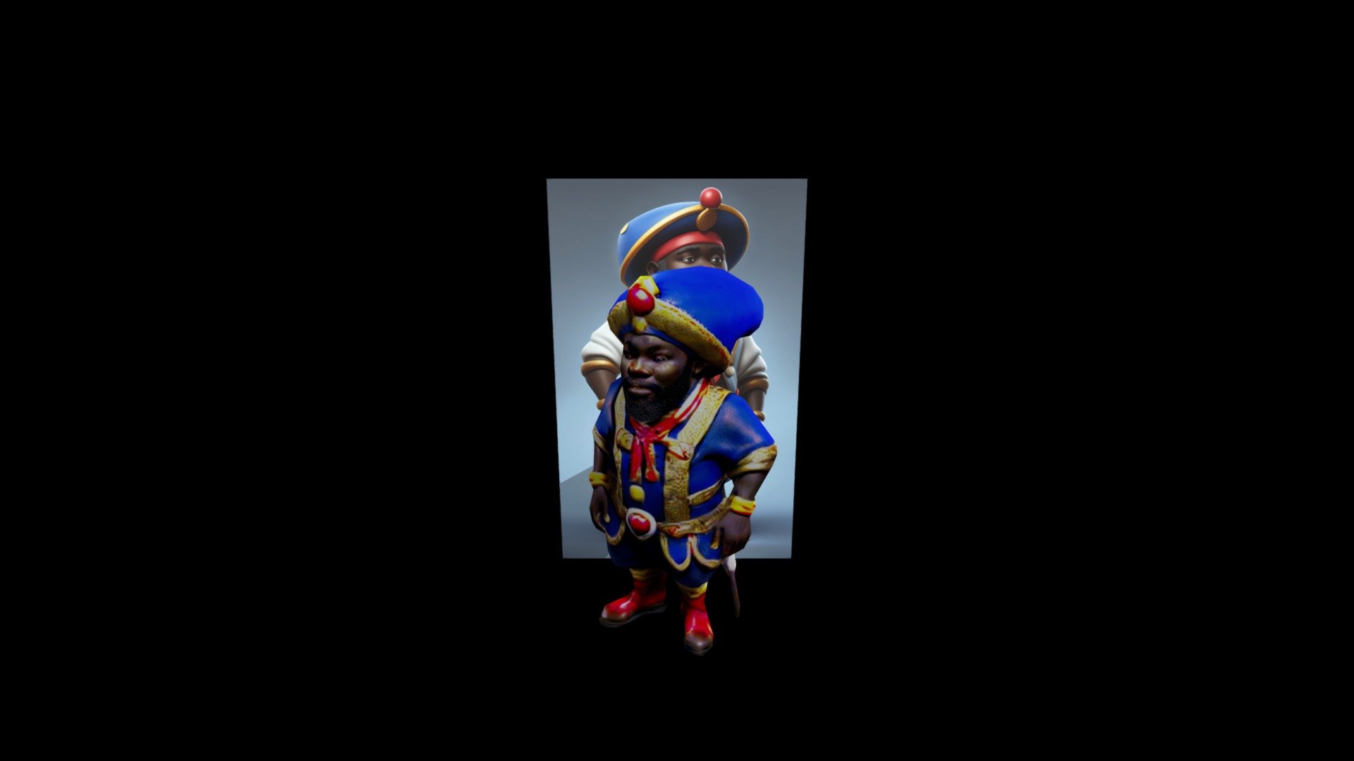 The image is of a toy or action figure of a per - Download Free 3D ...