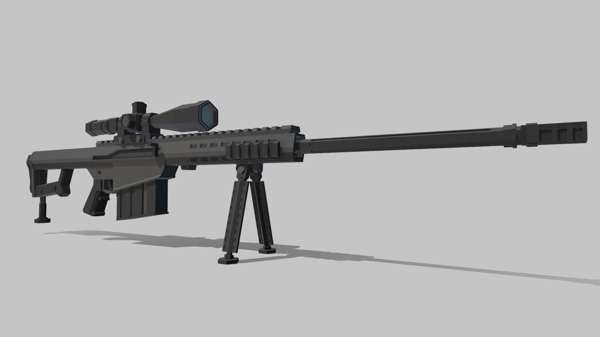 Low Poly Recon-M82A1 - 3D model by CastleBravo (@BravoCastle) [f2b52ba ...
