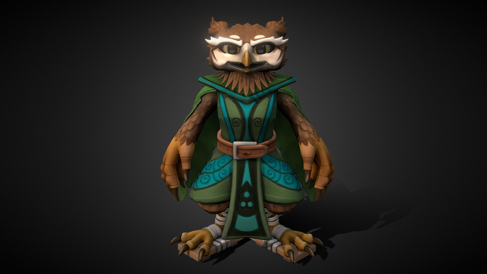 Ovan the Owl Wizard - 3D model by Kahze [f2b5cd3] - Sketchfab