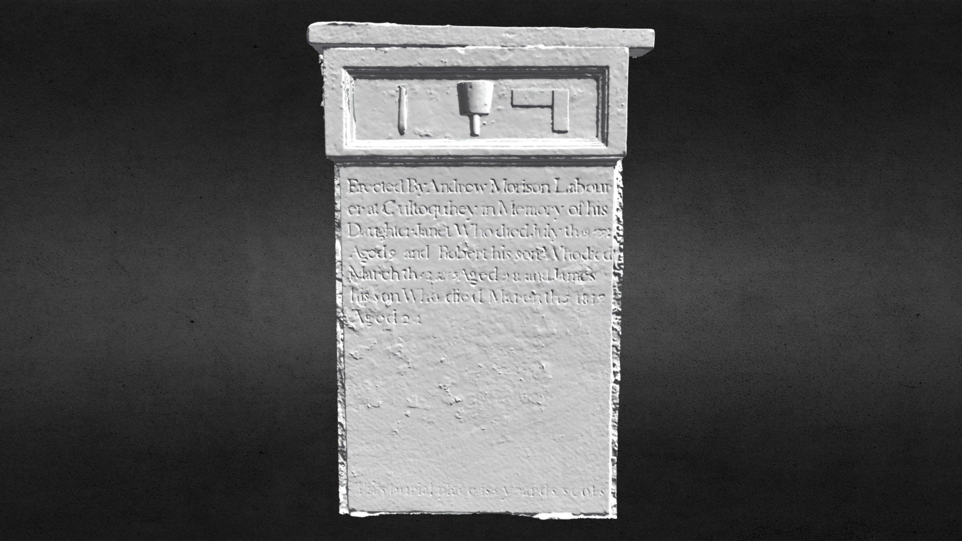 Innerpeffray Chapel cemetery Morison memorial - Download Free 3D model ...