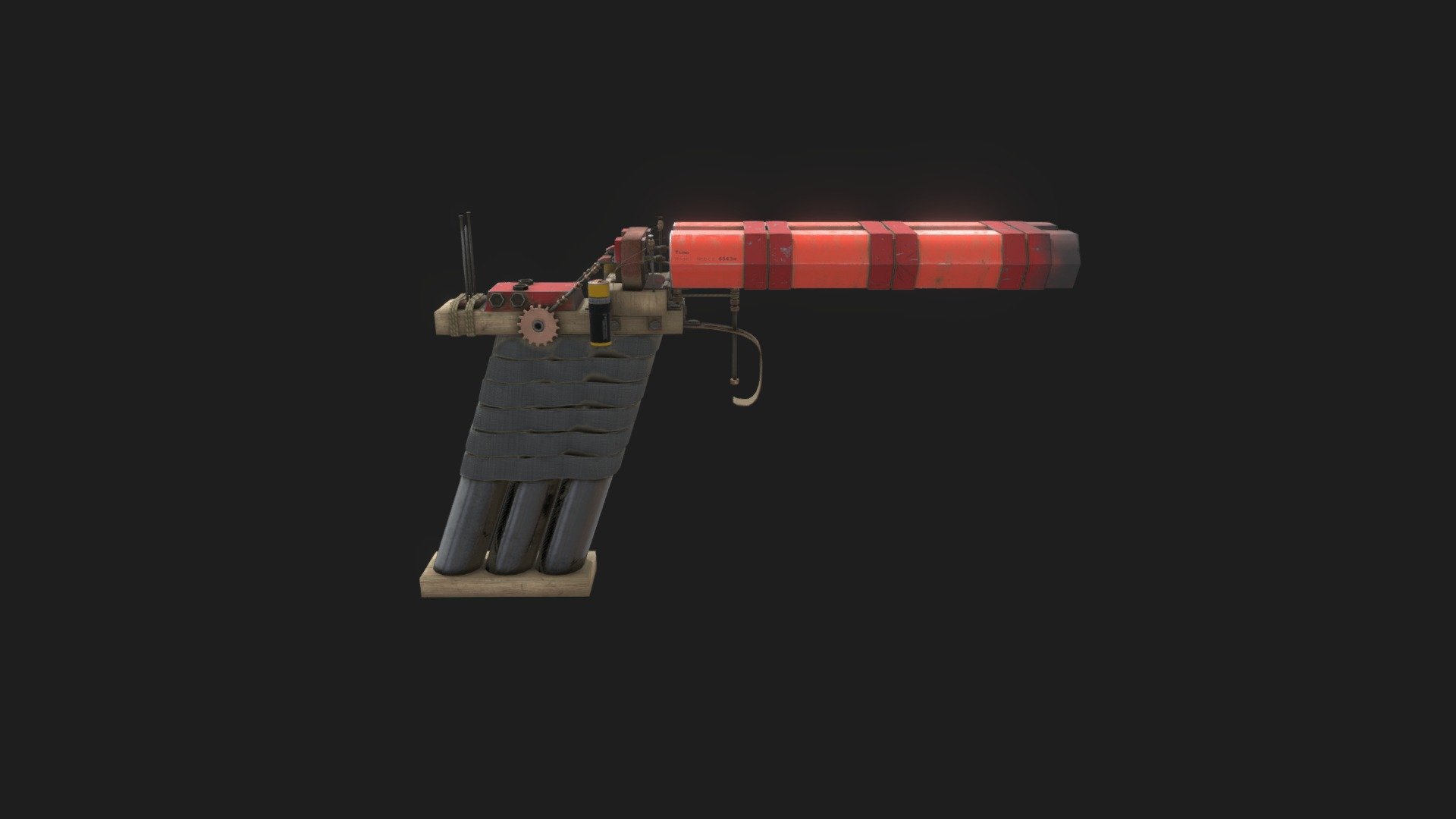 Crude Double Barrel - 3D model by Timo (@200014) [f2bb298] - Sketchfab
