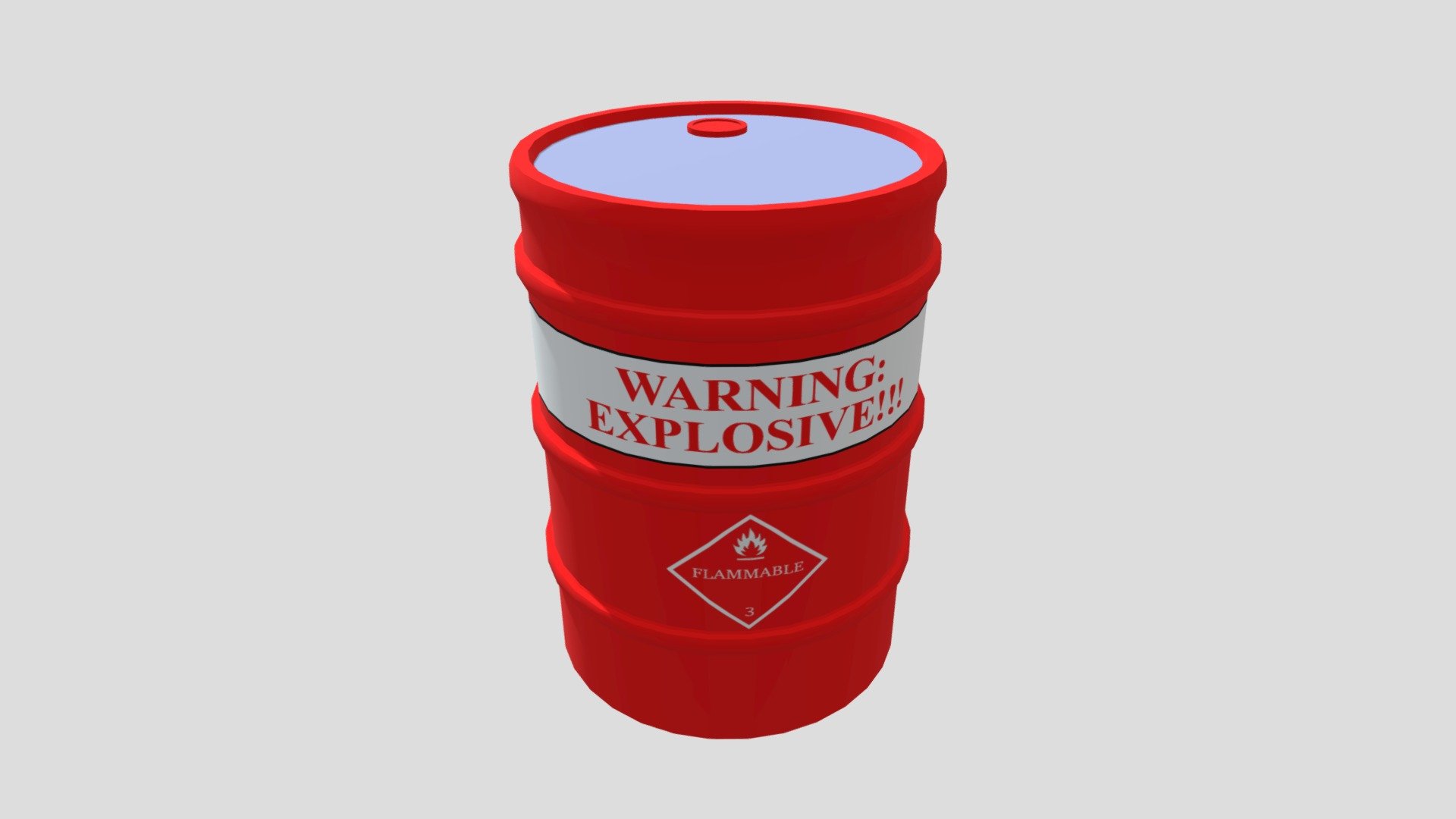 Explosive Metal Barrel (Warning: Explosive) - Download Free 3D model by ...