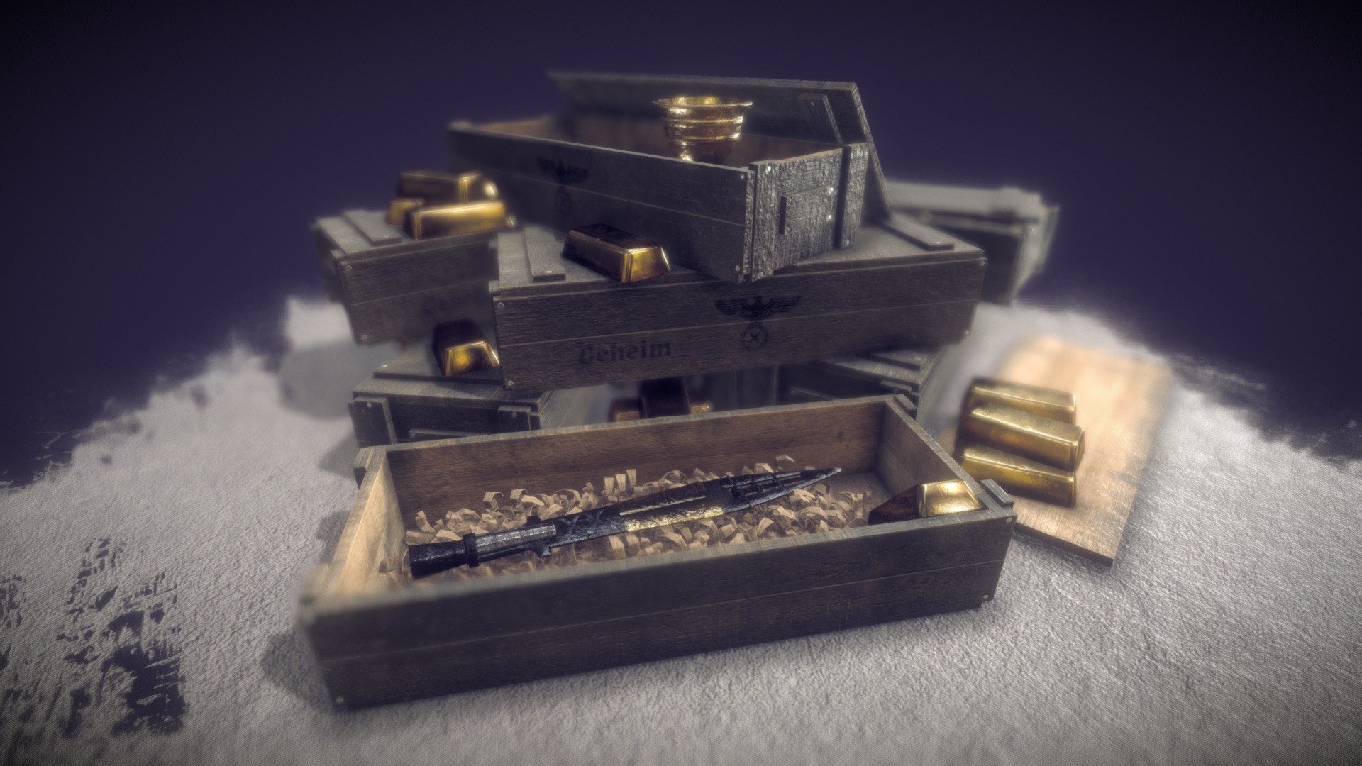 German crates full of treasures - 3D model by AdamKozakGrafika [f2bc61c ...