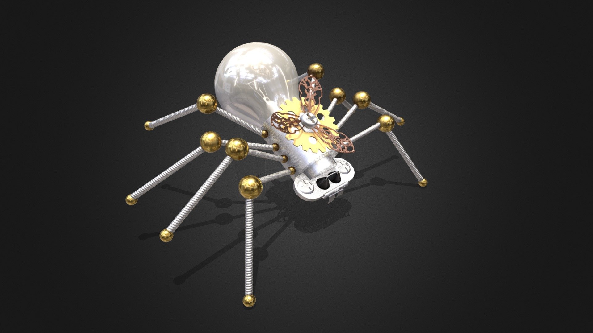 Spider Steampunk - Download Free 3D model by RipeR [f2be832] - Sketchfab