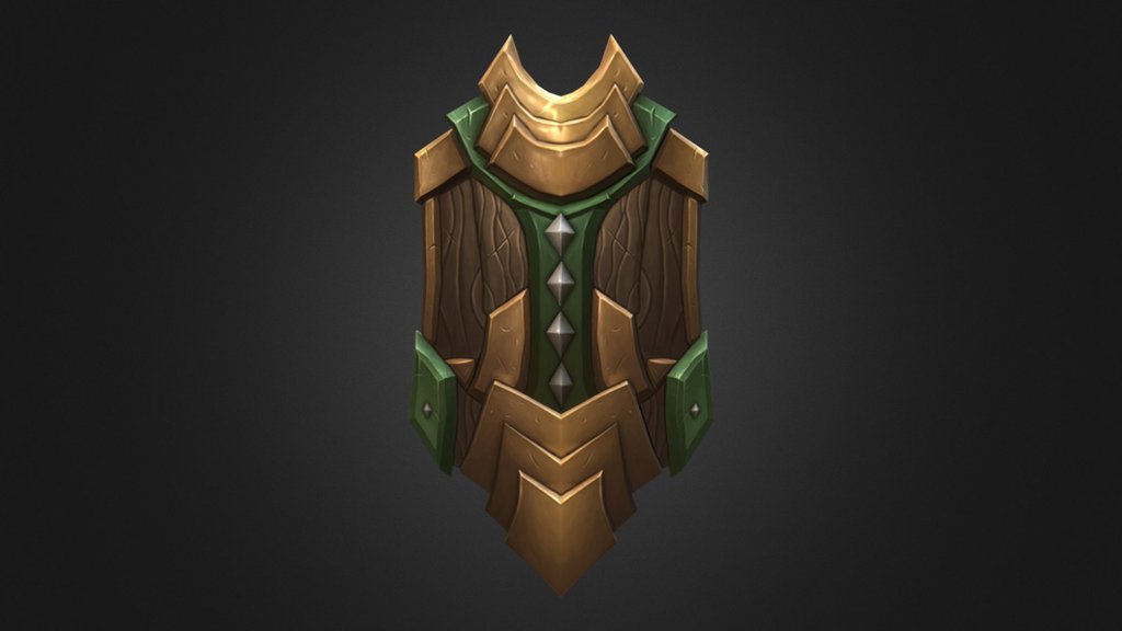 Shield 01 Green (Fantasy Weapon Pack Vol. 1) - 3D model by Agerathum ...