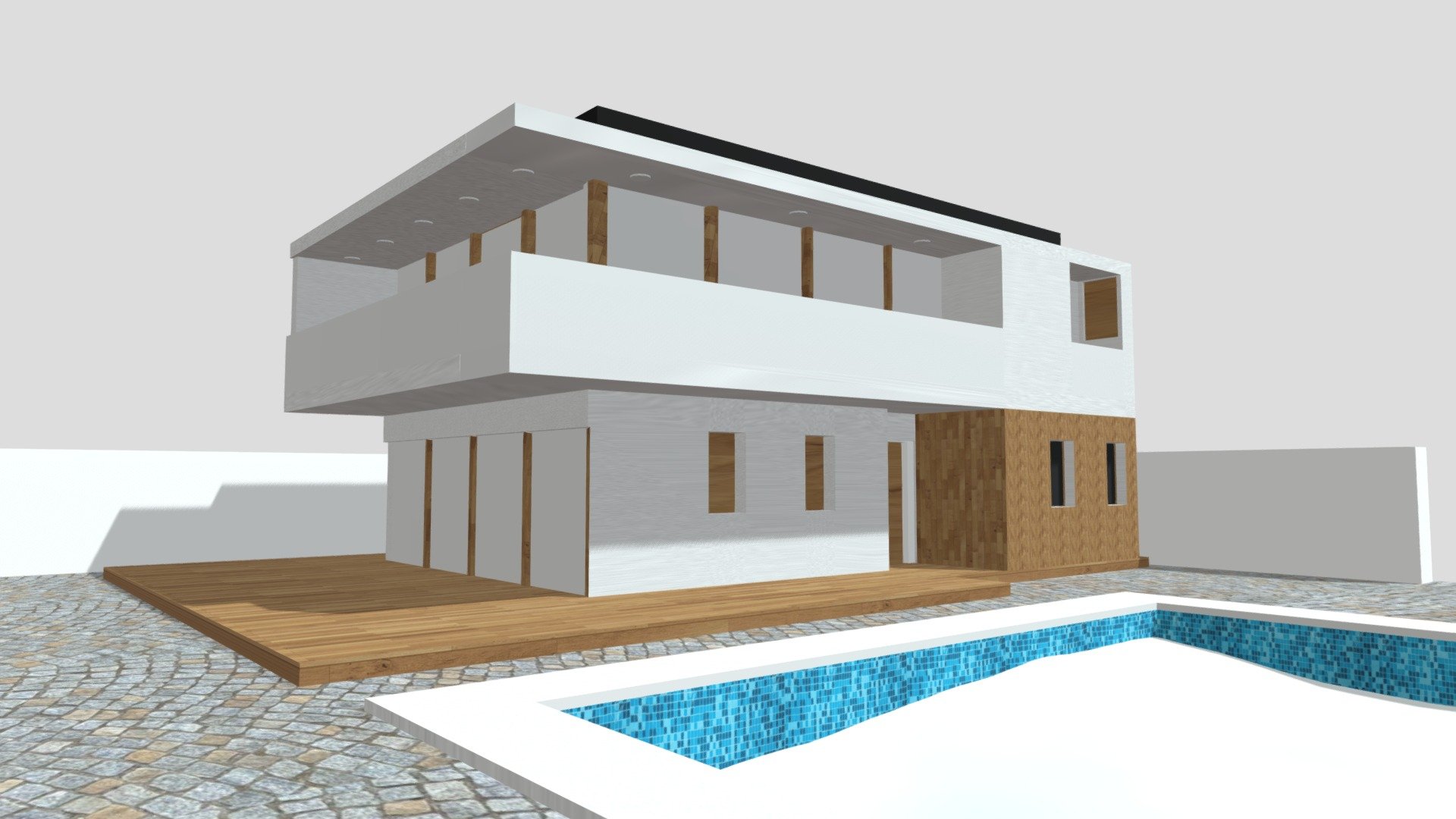 Modern Minimalist House - Download Free 3D model by Attah Khalil Rahman ...