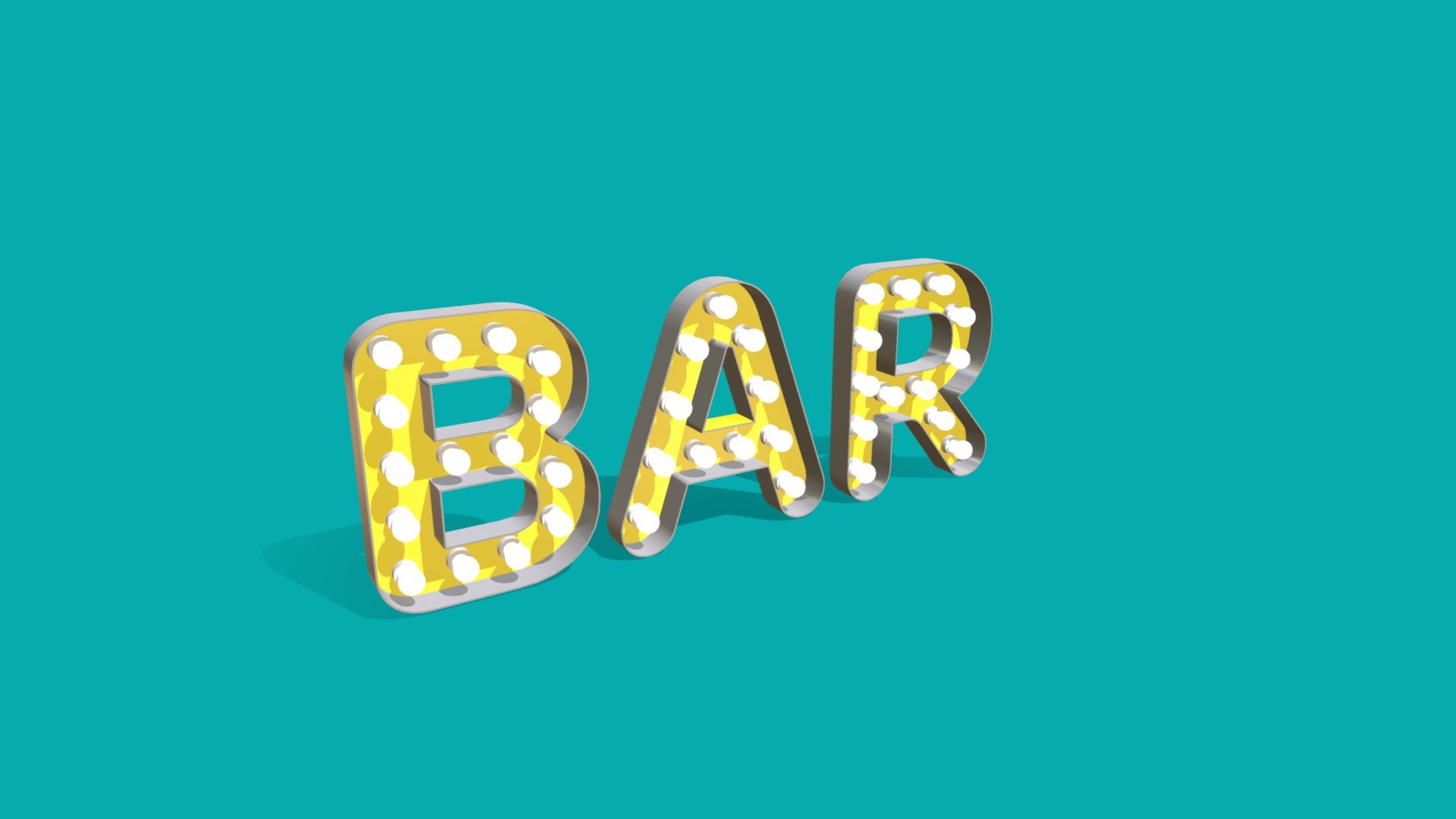 Bar Sign - 3D model by Design F9 (@F9Design) [f2bfc4e] - Sketchfab