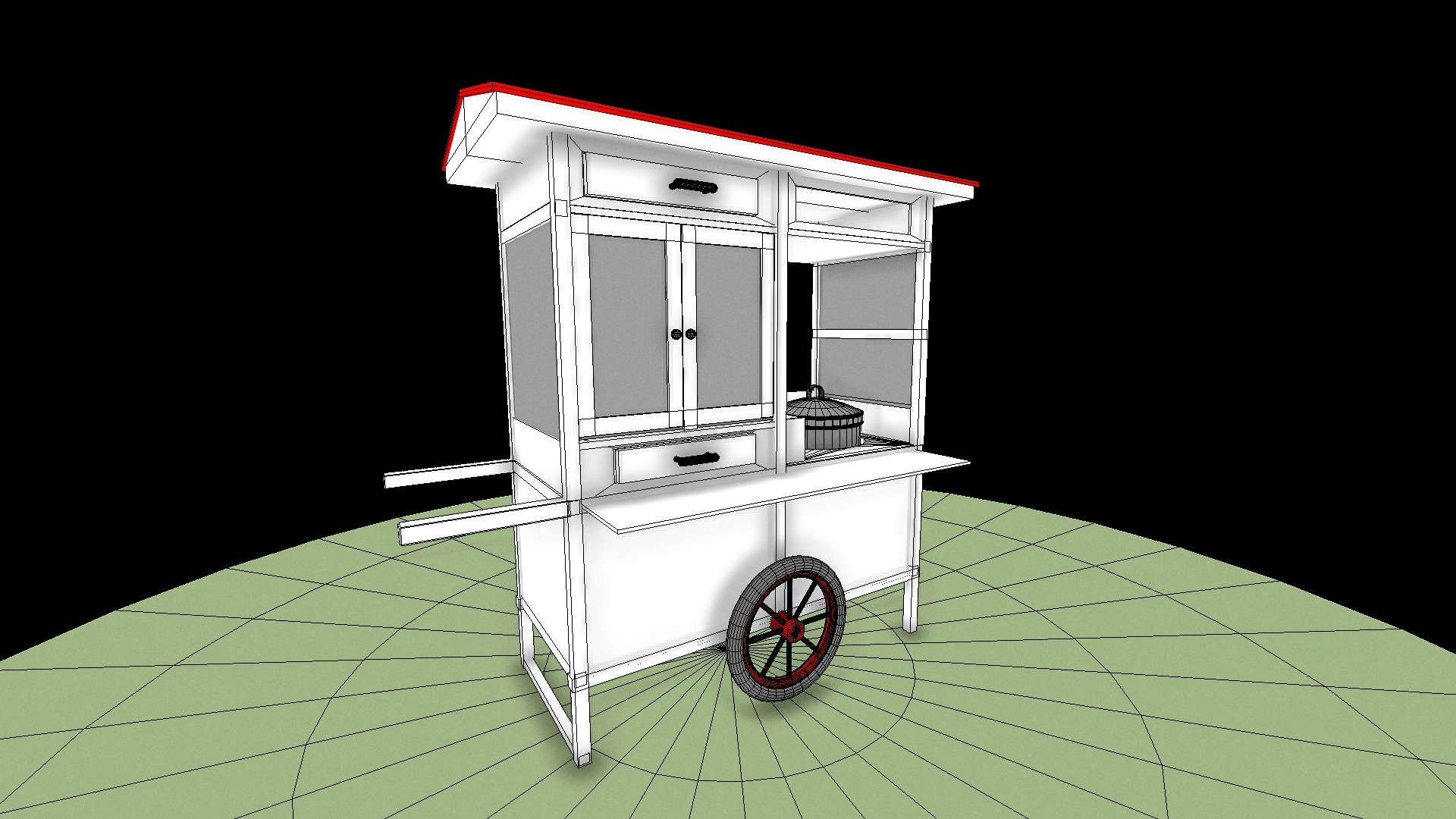 Gerobak Bakso - 3D model by Jatmika [f2c0c28] - Sketchfab