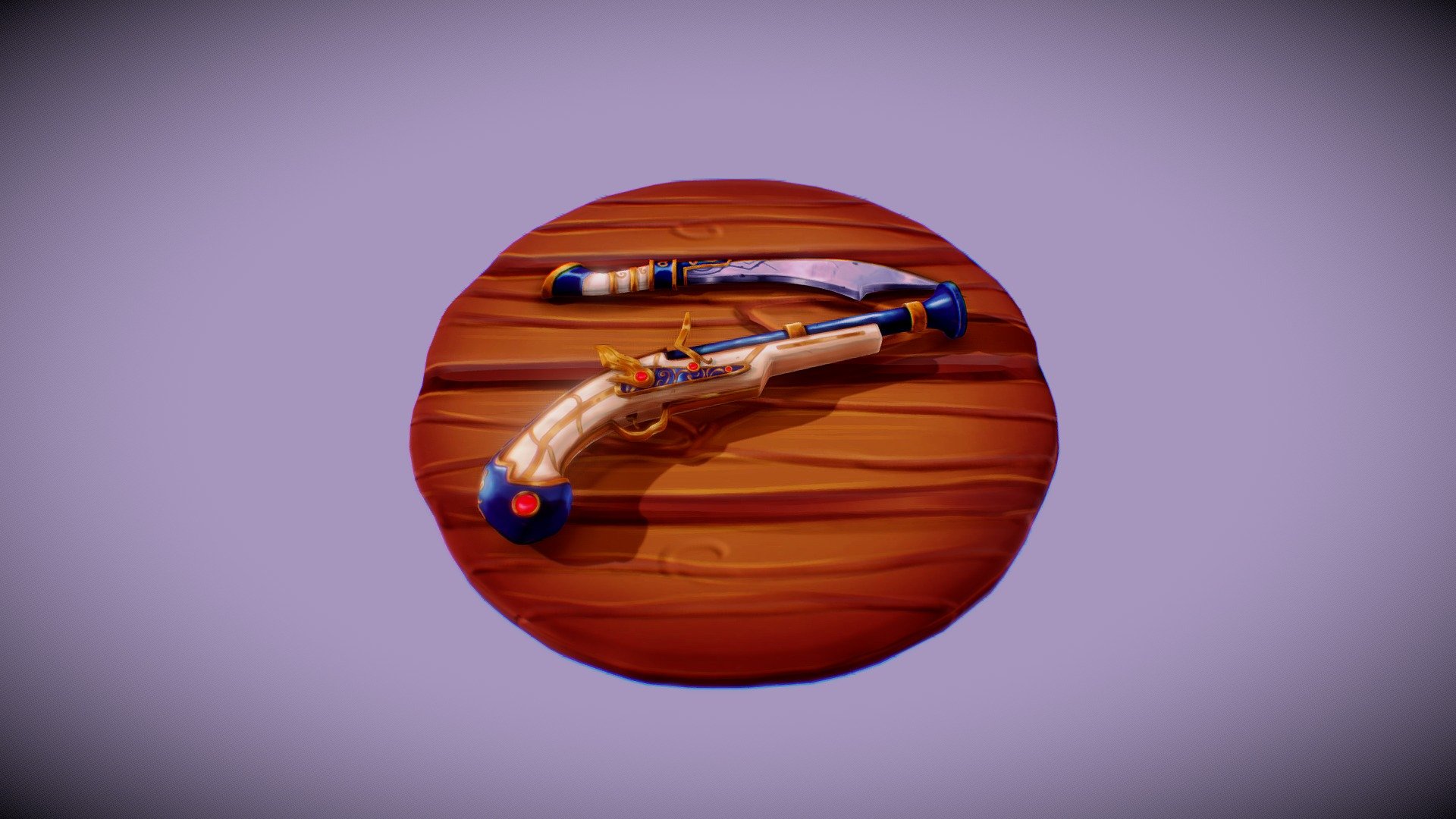Knife and Gun Stylized - 3D model by SynthPop [f2c176a] - Sketchfab