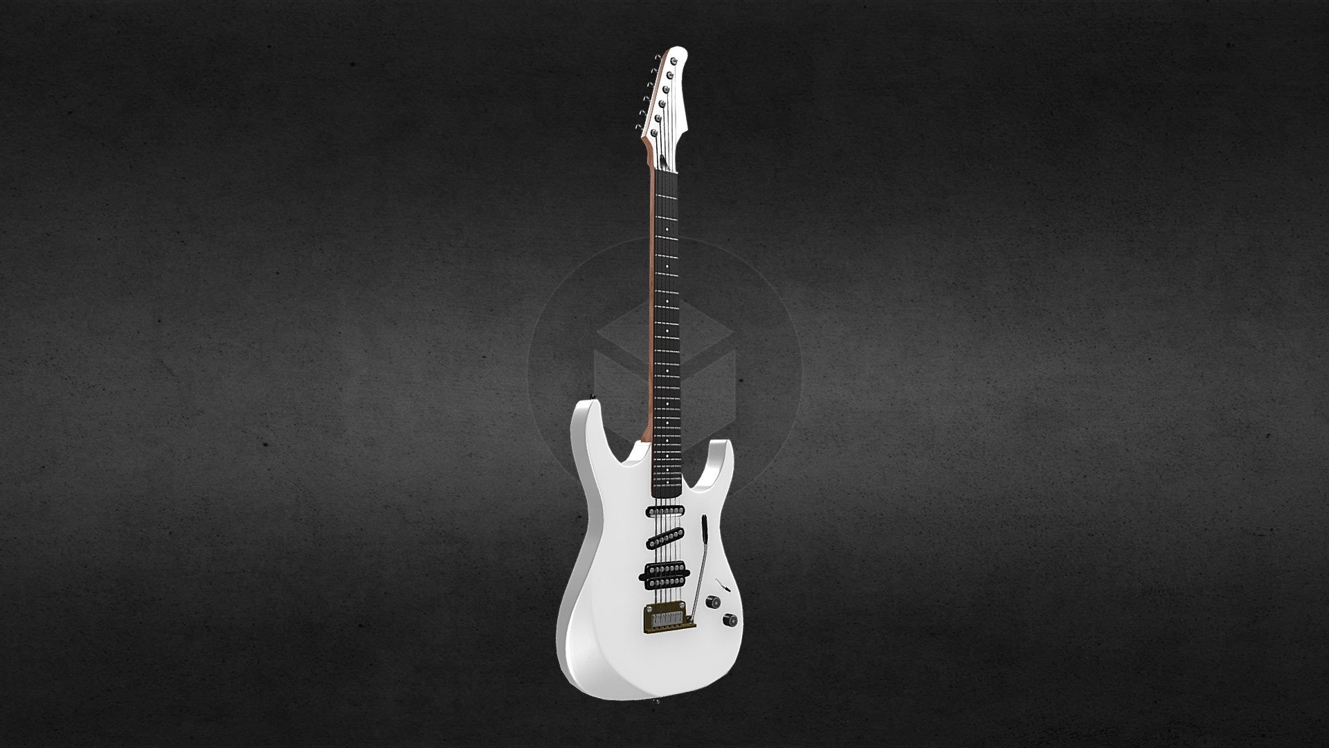 White Electric Guitar - Download Free 3D model by sOils [f2c52ea ...